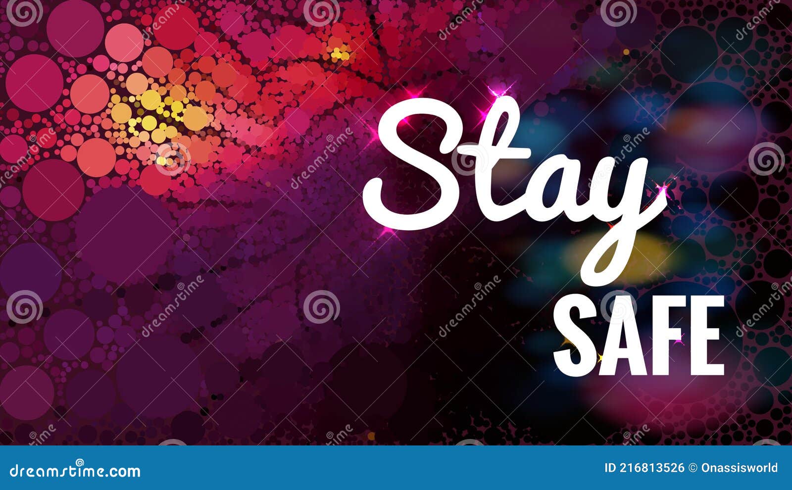 Covid Coronavirus Stay Safe Abstract Background Stock Illustration ...