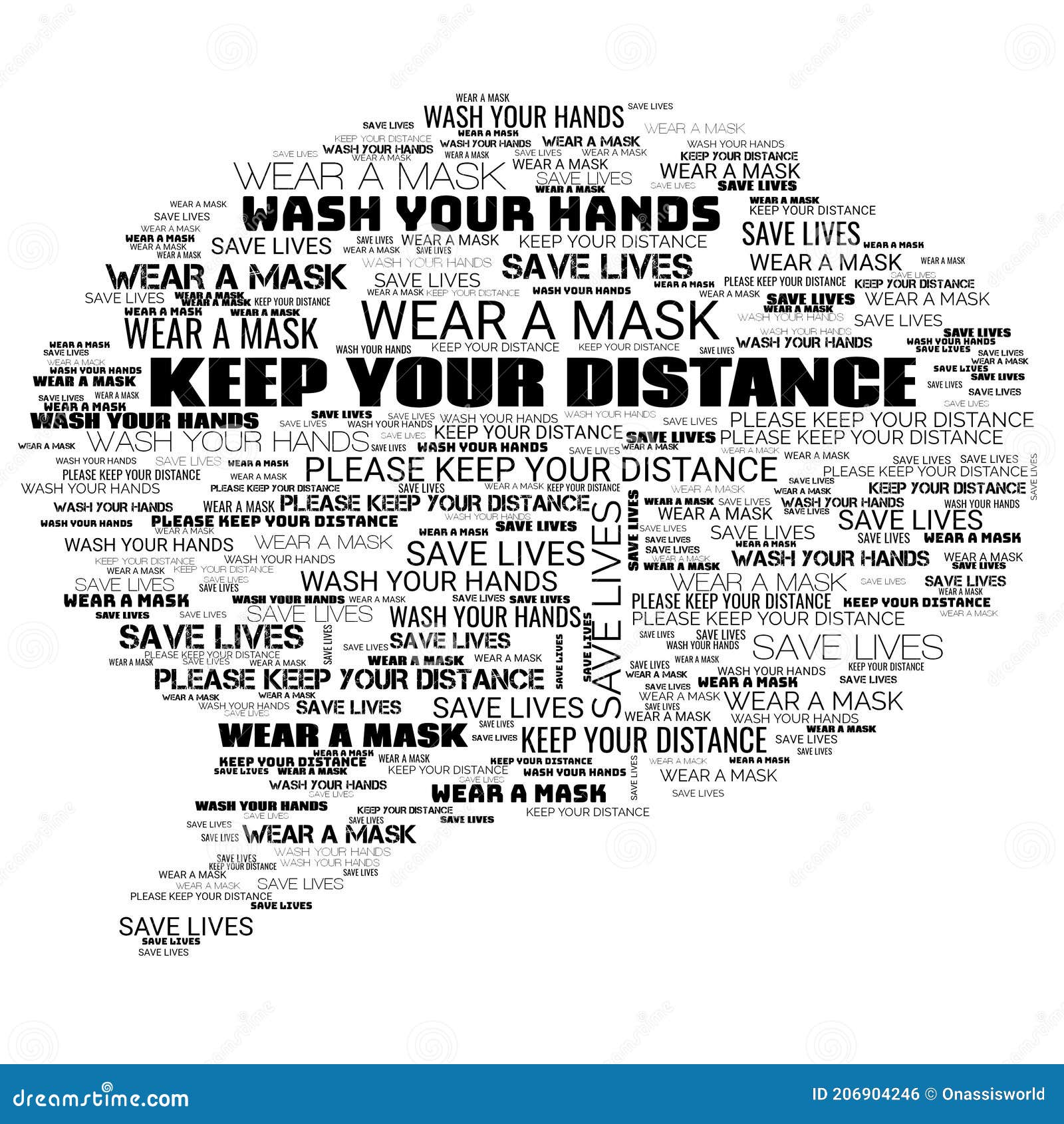 Covid 19 Coronavirus Text Warning Sign Header Stock Illustration ...