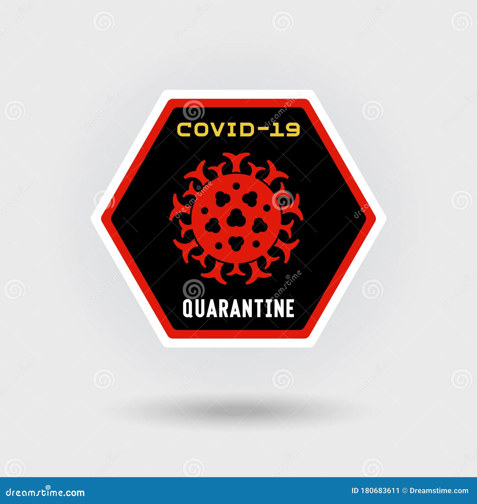 COVID-19 Coronavirus Warning Sign. Includes a Virus Icon Stock Vector ...
