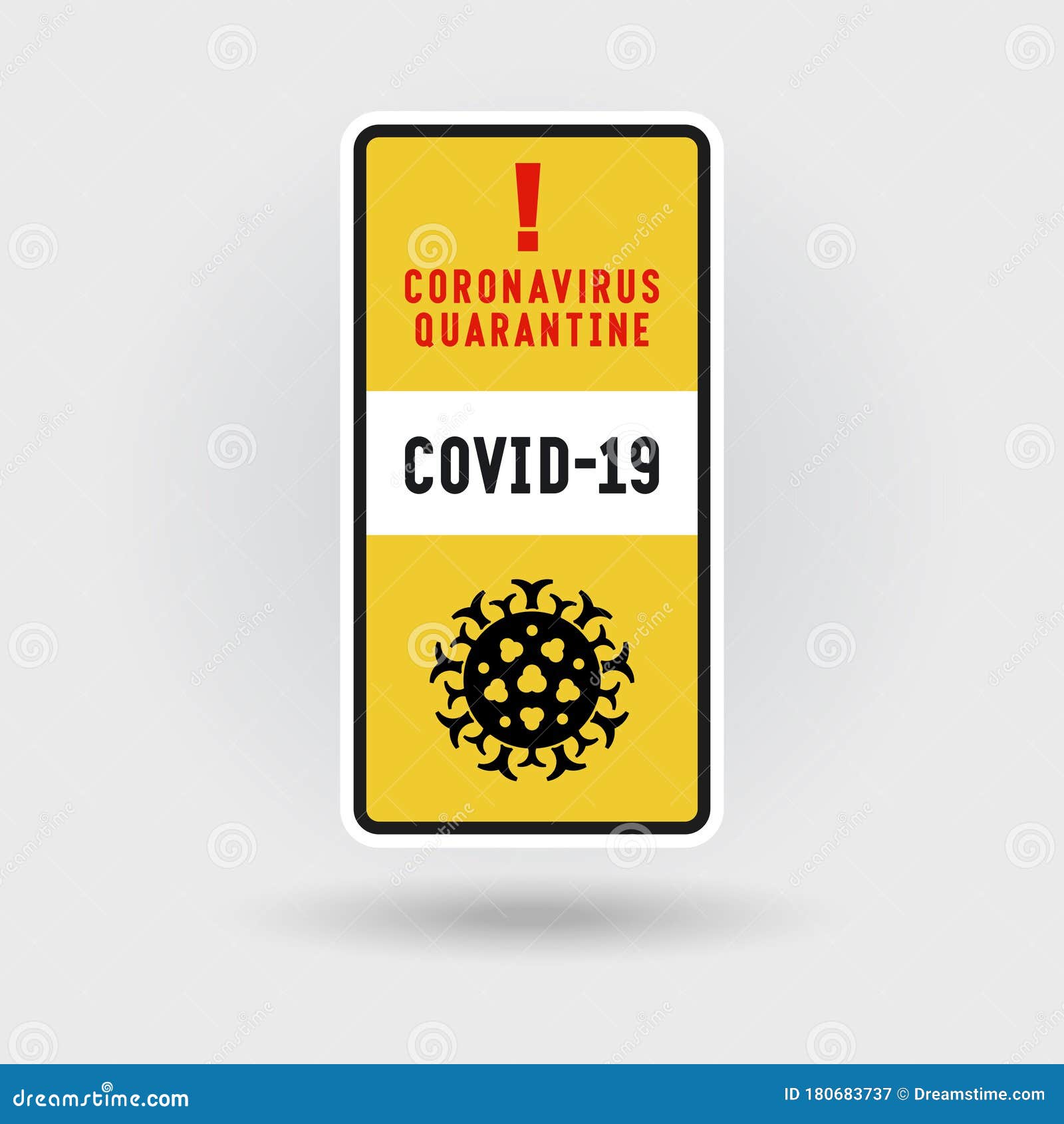 COVID-19 Coronavirus Warning Sign. Includes a Virus Icon Stock Vector ...