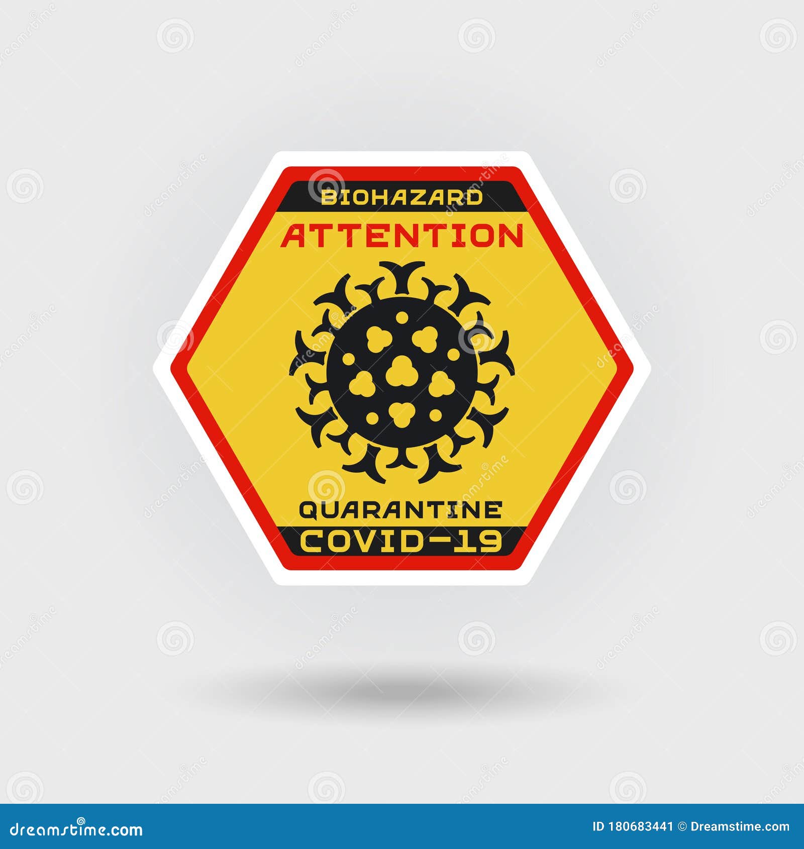 COVID-19 Coronavirus Warning Sign. Includes a Virus Icon Stock Vector ...