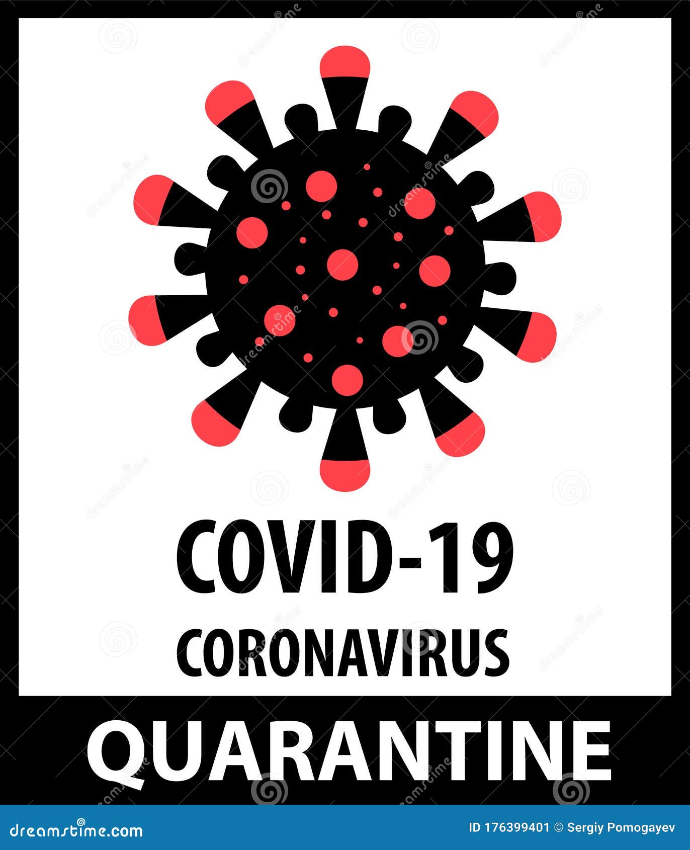 CoVid-19 Danger Quarantine Poster Stock Vector - Illustration of danger ...