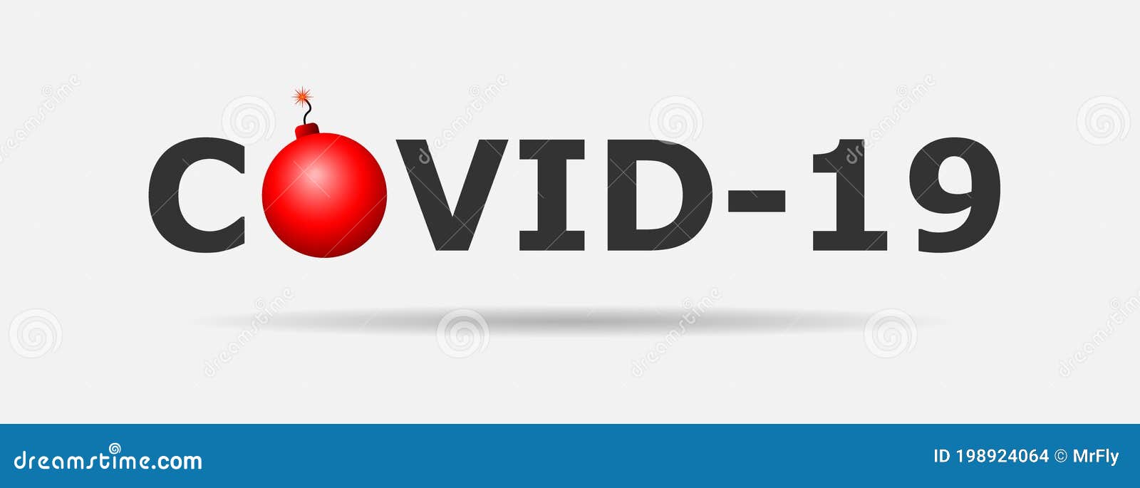 COVID-19 Explosive Letters with Red Bomb Stock Vector - Illustration of ...