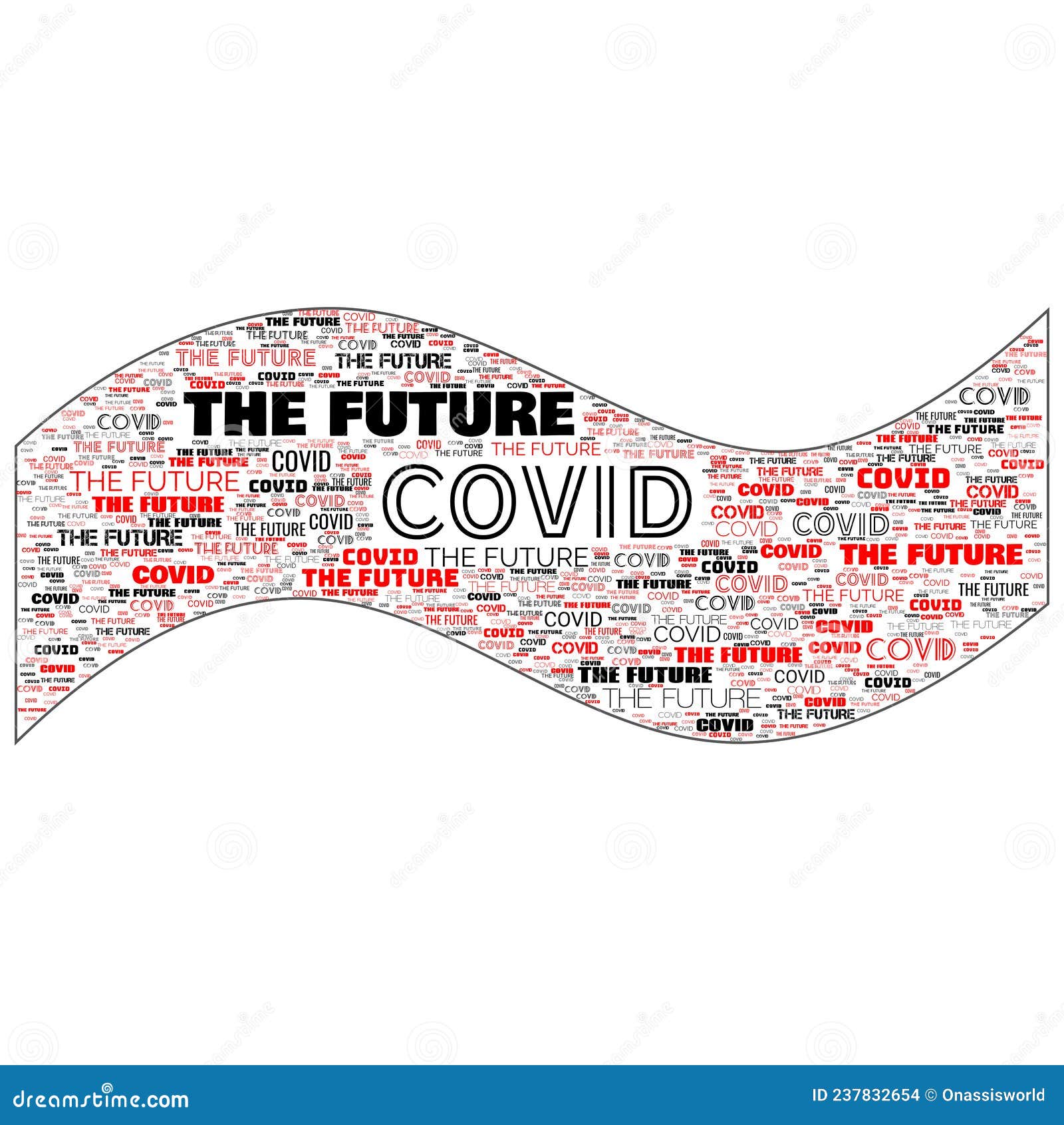 Covid Future Text Message Abstract Background Illustration Stock ...