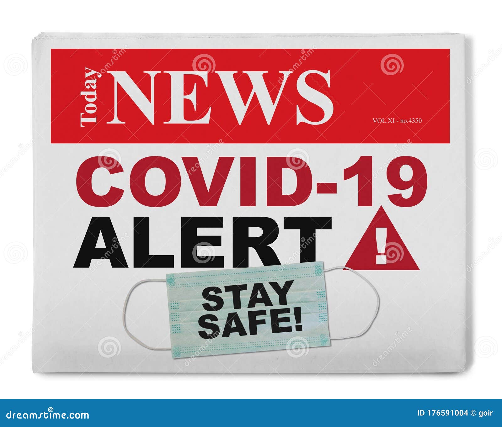 Covid 19 alert headline stock photo. Image of healthcare - 176591004