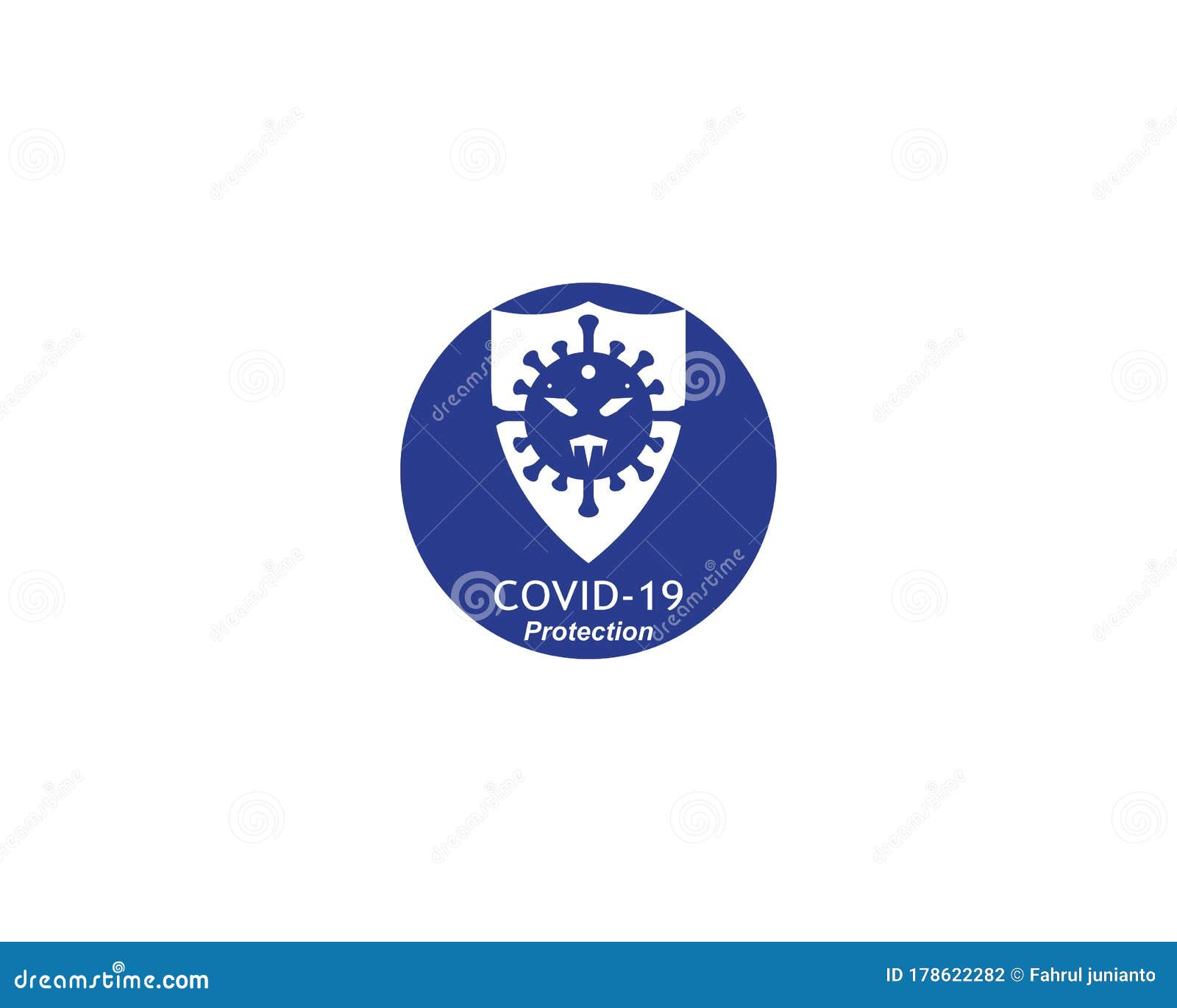 COVID -19 Logo Vector Template Illustration Stock Illustration ...