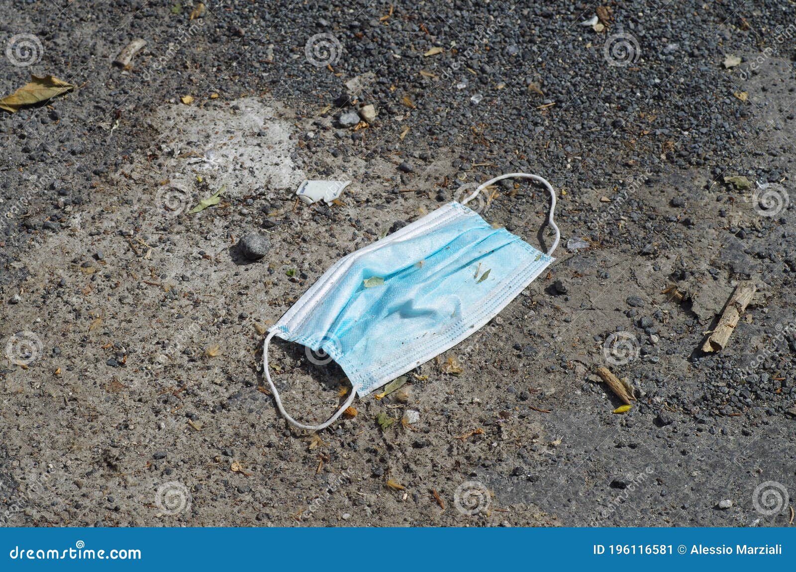 Covid-19 Mask Left on the Ground Stock Image - Image of covid ...