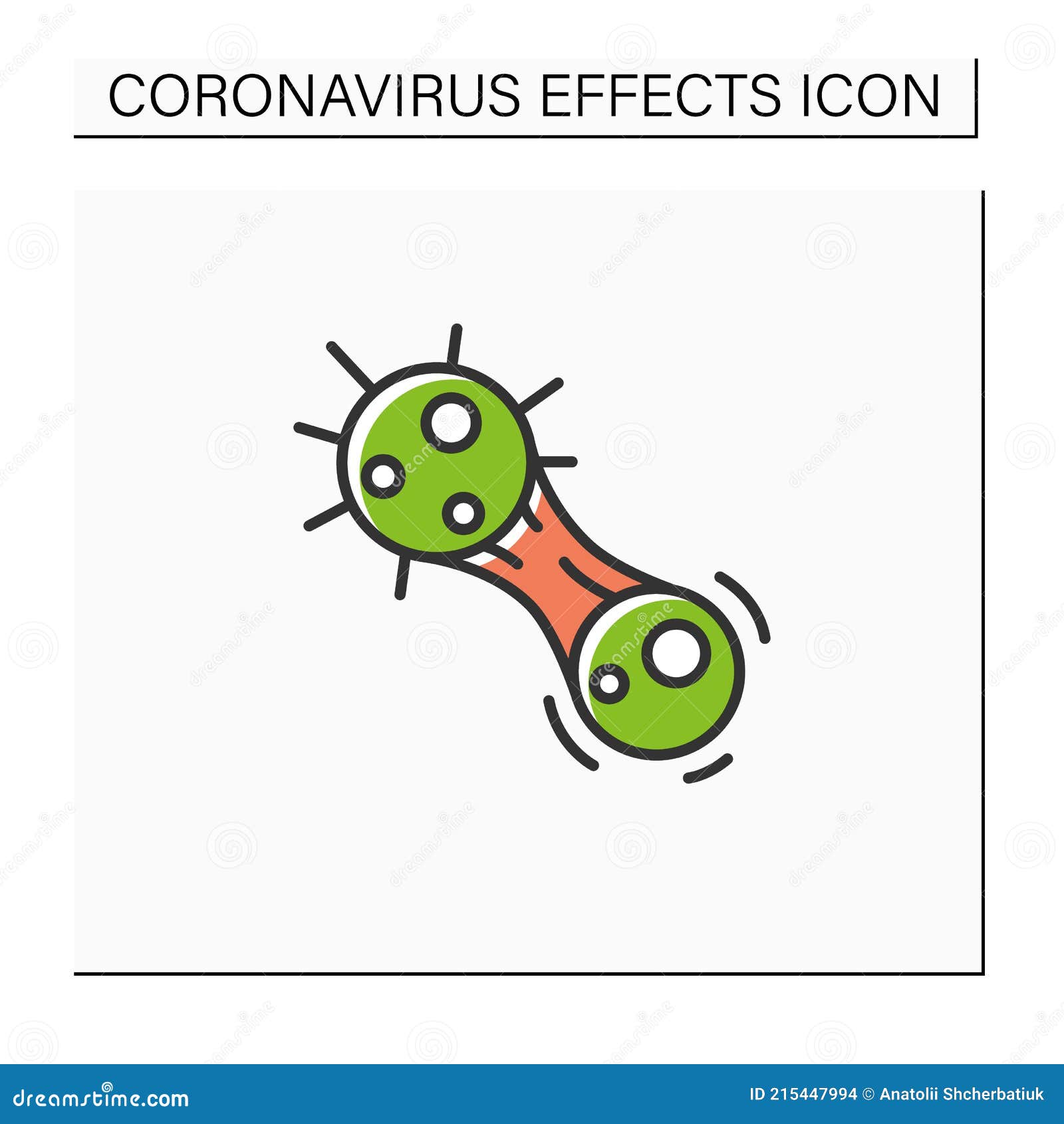 Covid mutation color icon stock vector. Illustration of microscopic ...