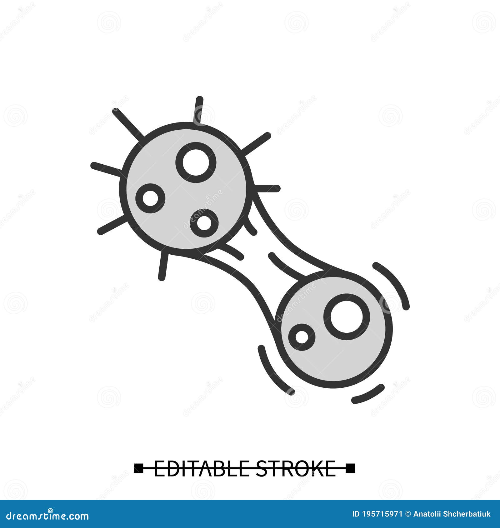 Mutation Icon Vector. Thin Line Mutation Outline Icon Vector ...