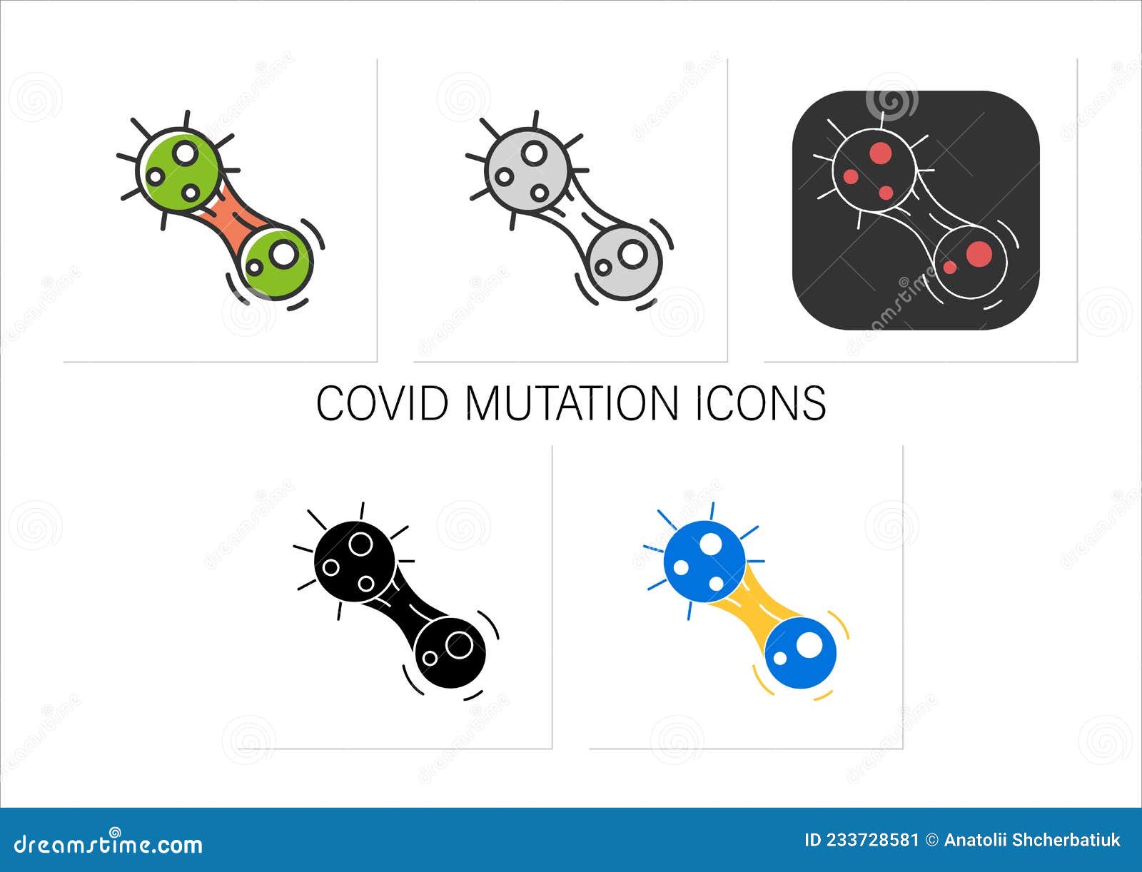 Mutation Icons Cartoon Vector | CartoonDealer.com #40981261