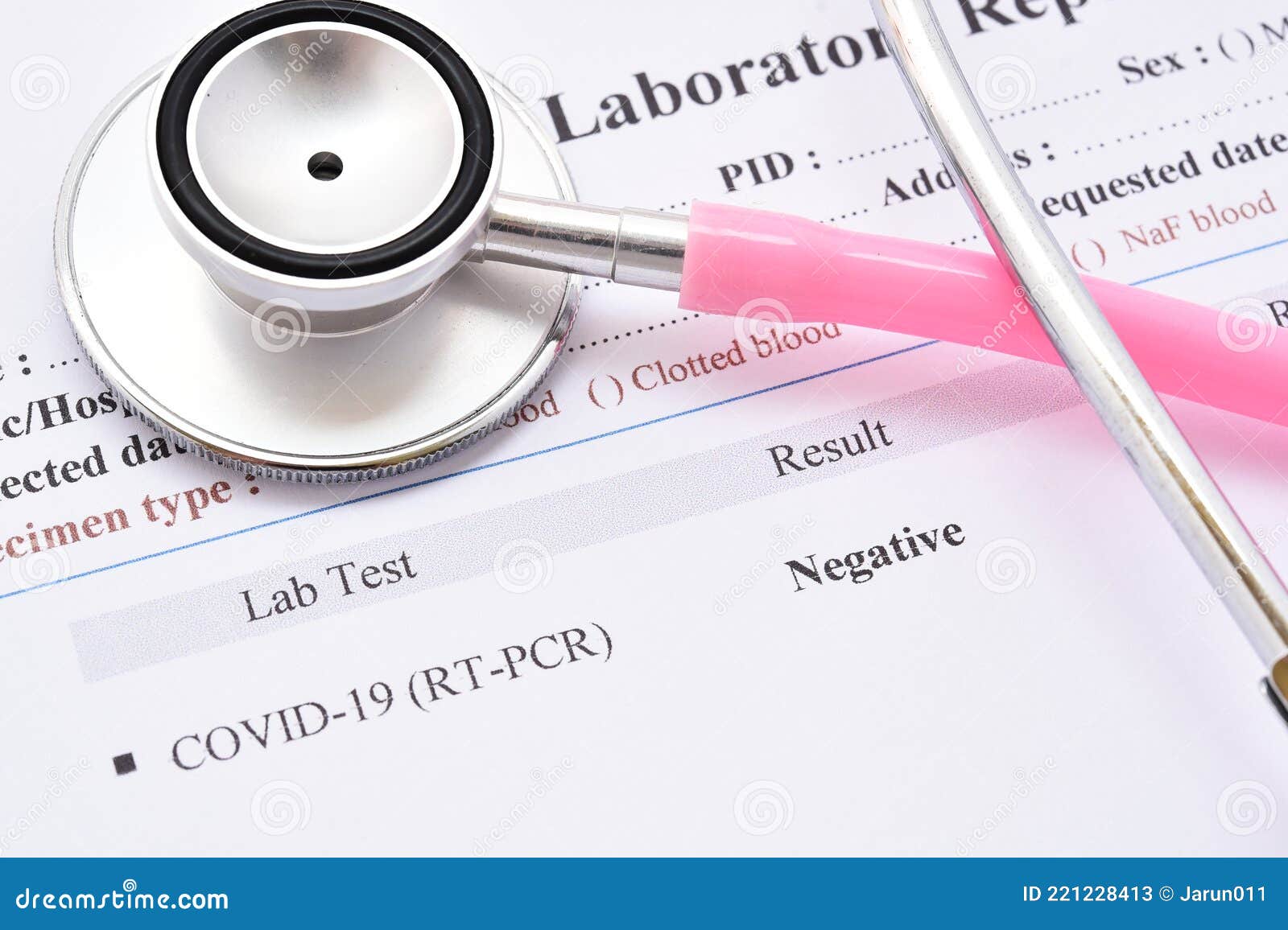 COVID-19 Negative Result by Using RT-PCR Method Stock Image - Image of ...