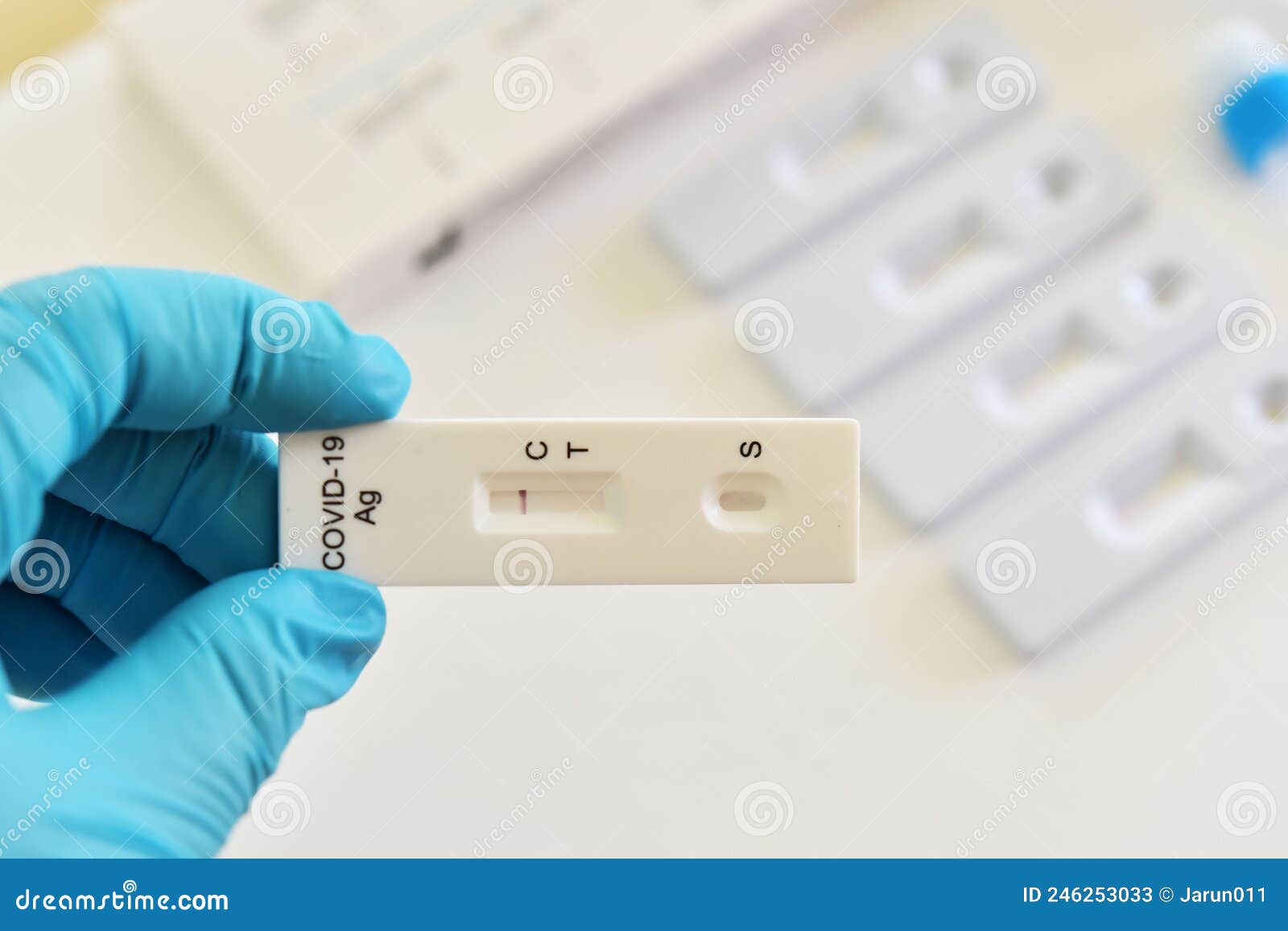 COVID-19 Negative by Using Antigen Test Kit Stock Image - Image of ...