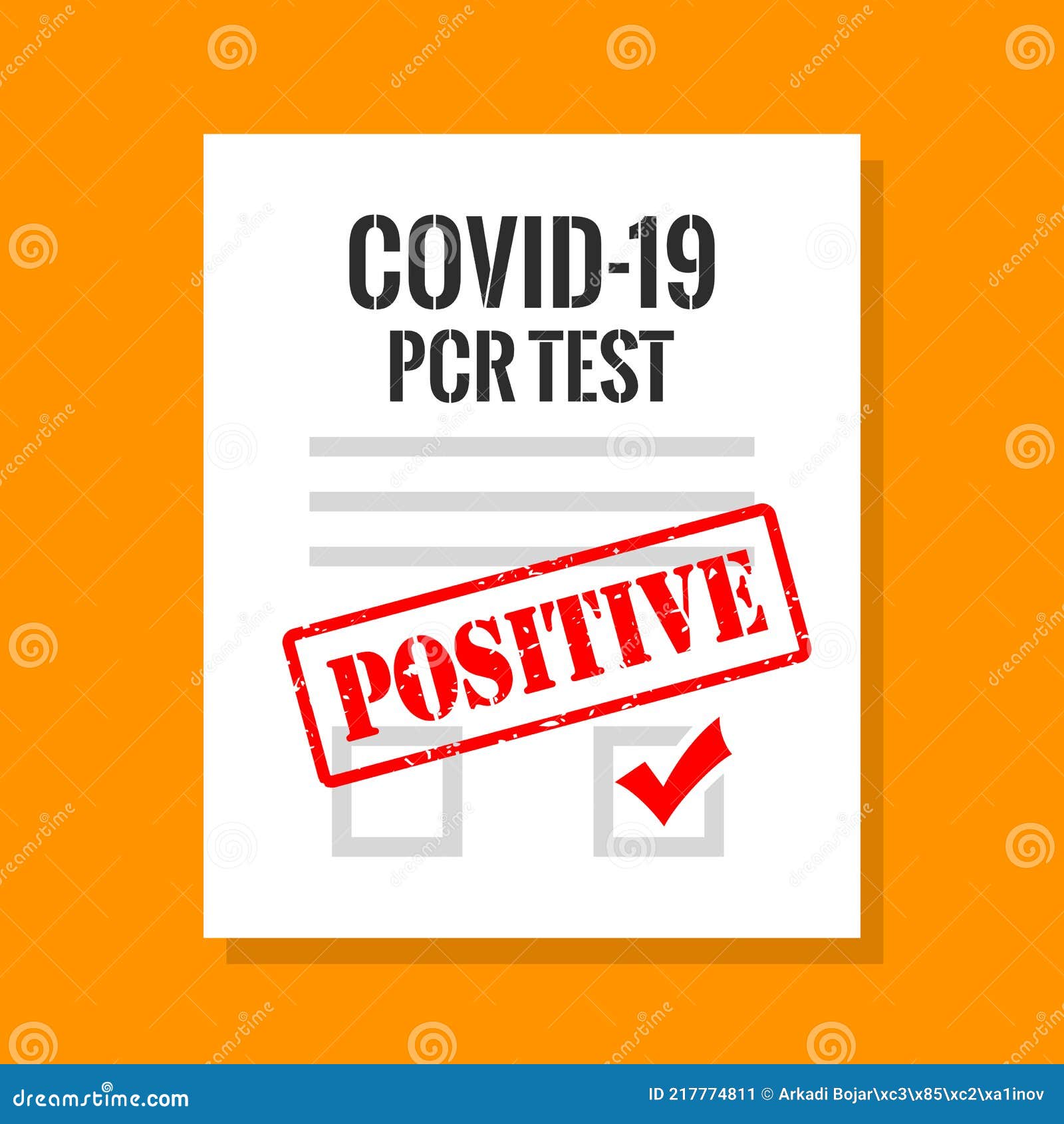 Covid Pcr Test Positive Result, Vector Cartoon Stock Vector ...