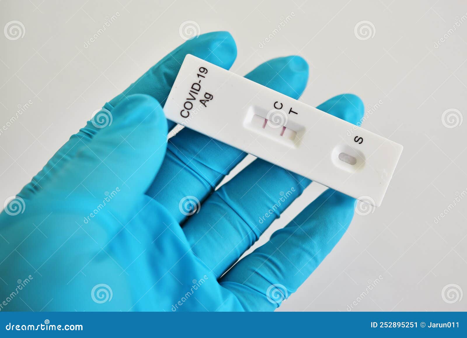 COVID-19 Positive by Antigen Test Kit Stock Image - Image of delta ...