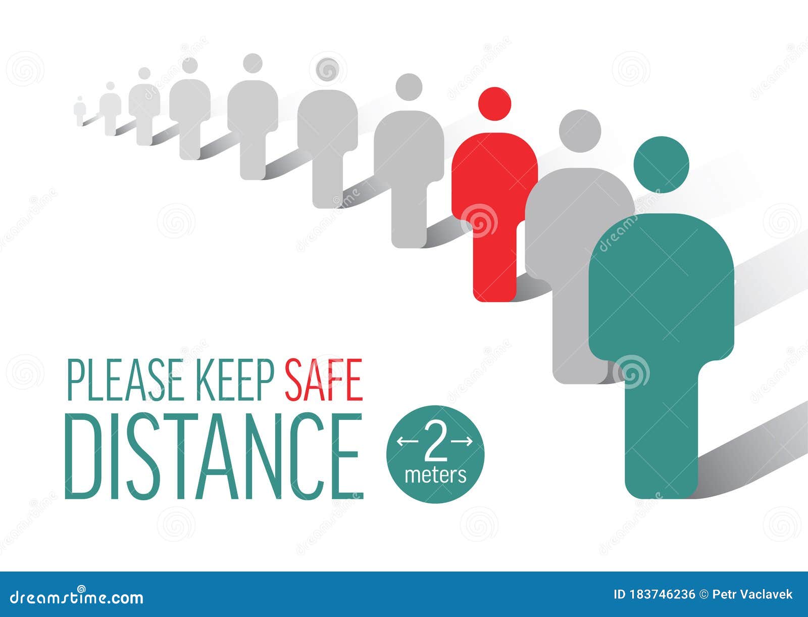 Covid-19 Prevention Infographic Template - People Keep Safe Distance ...