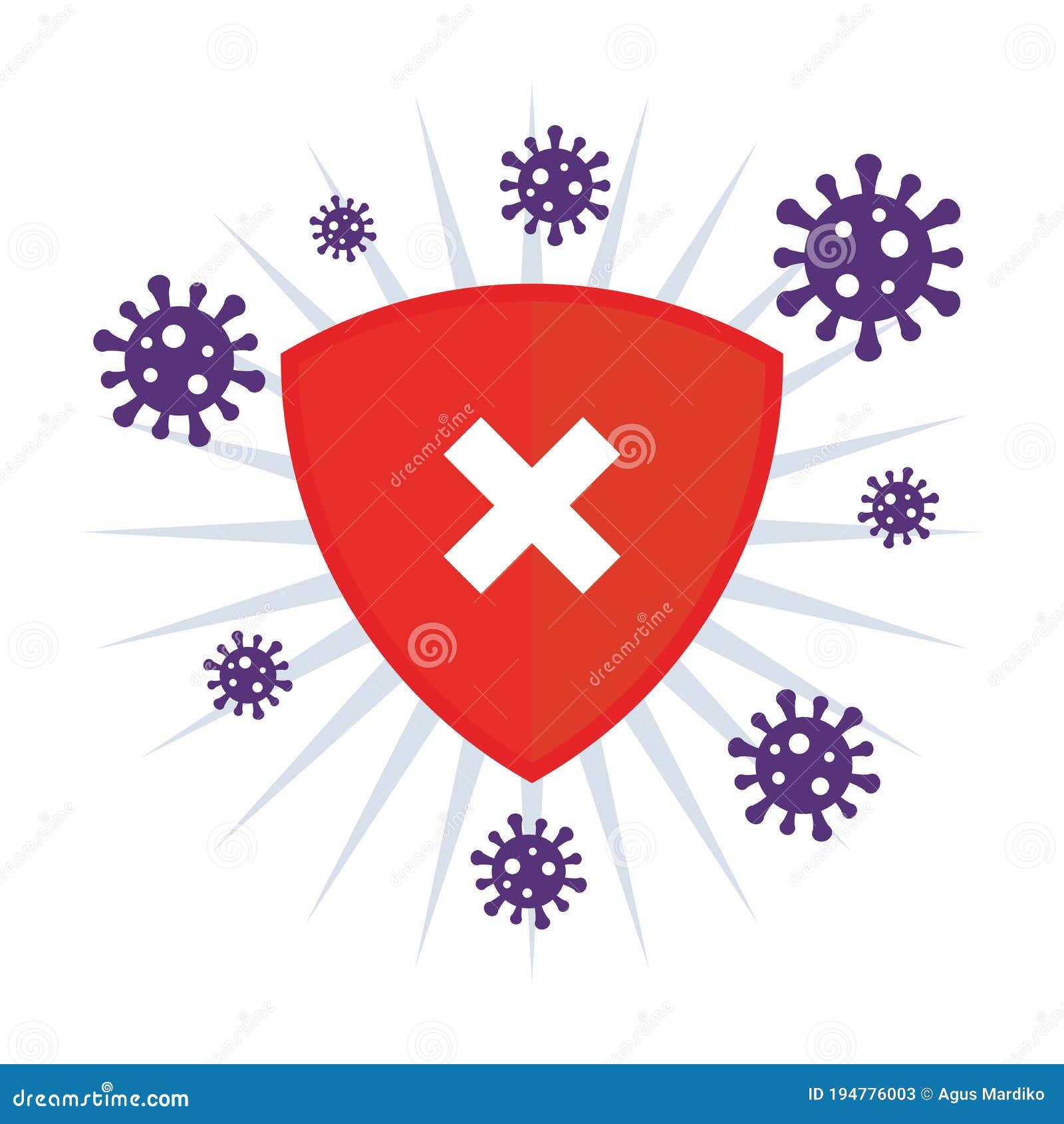 Bacteria Protection Logo Vector. Coronavirus Outbreak Stop Virus ...