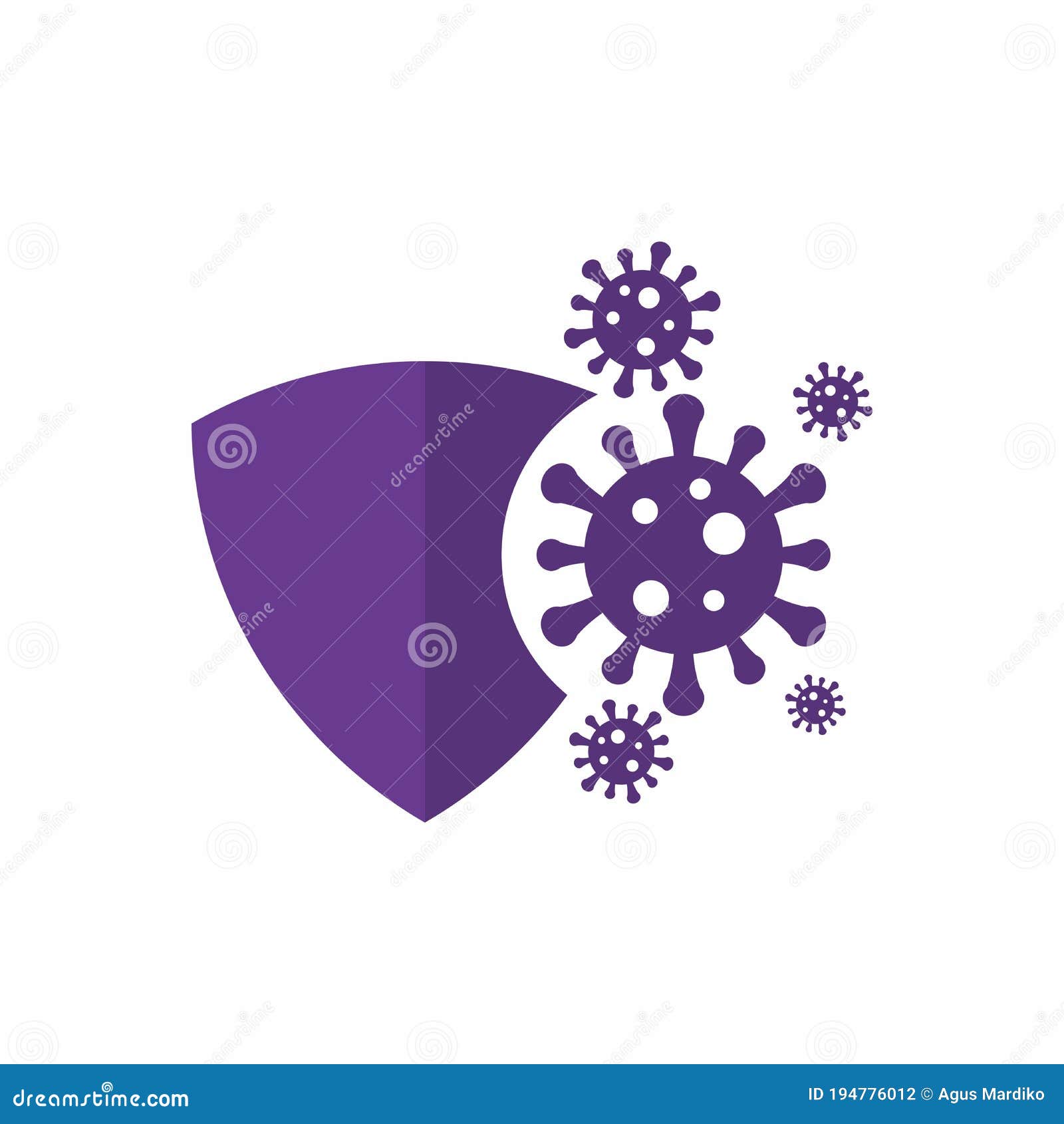 Bacteria Protection Logo Vector. Coronavirus Outbreak Stop Virus ...