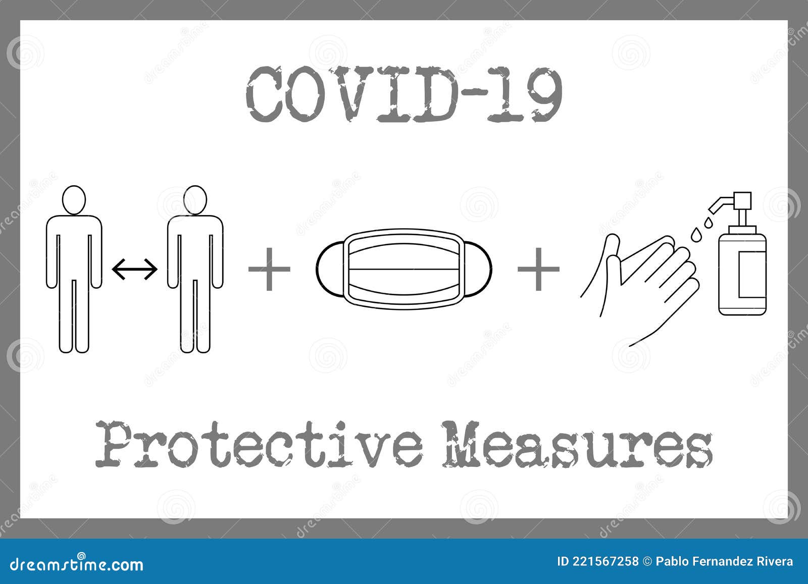 COVID-19 Protective Measures Stock Vector - Illustration of infection ...