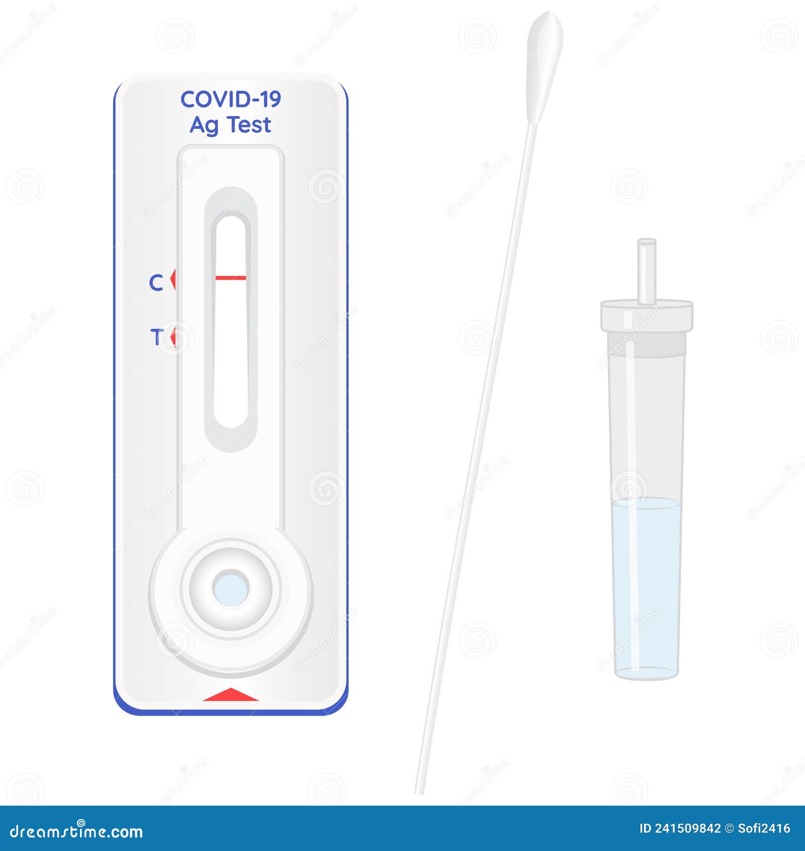 Covid-19 Rapid Antigen Test. Coronavirus Swap Sample In Lysis Buffer ...