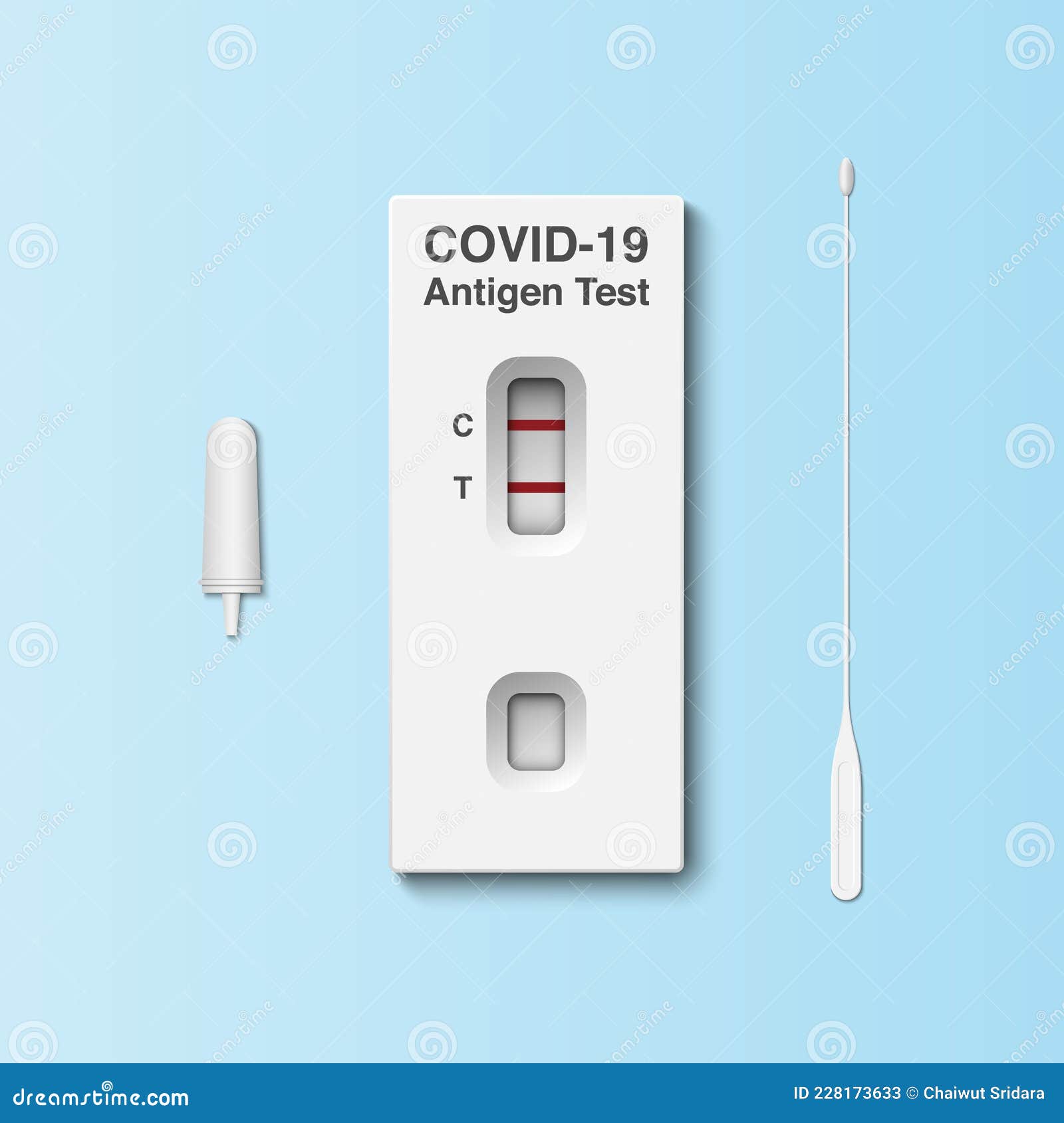 Covid 19 Rapid Antigen Test Kit, Vector Illustration Stock Vector ...