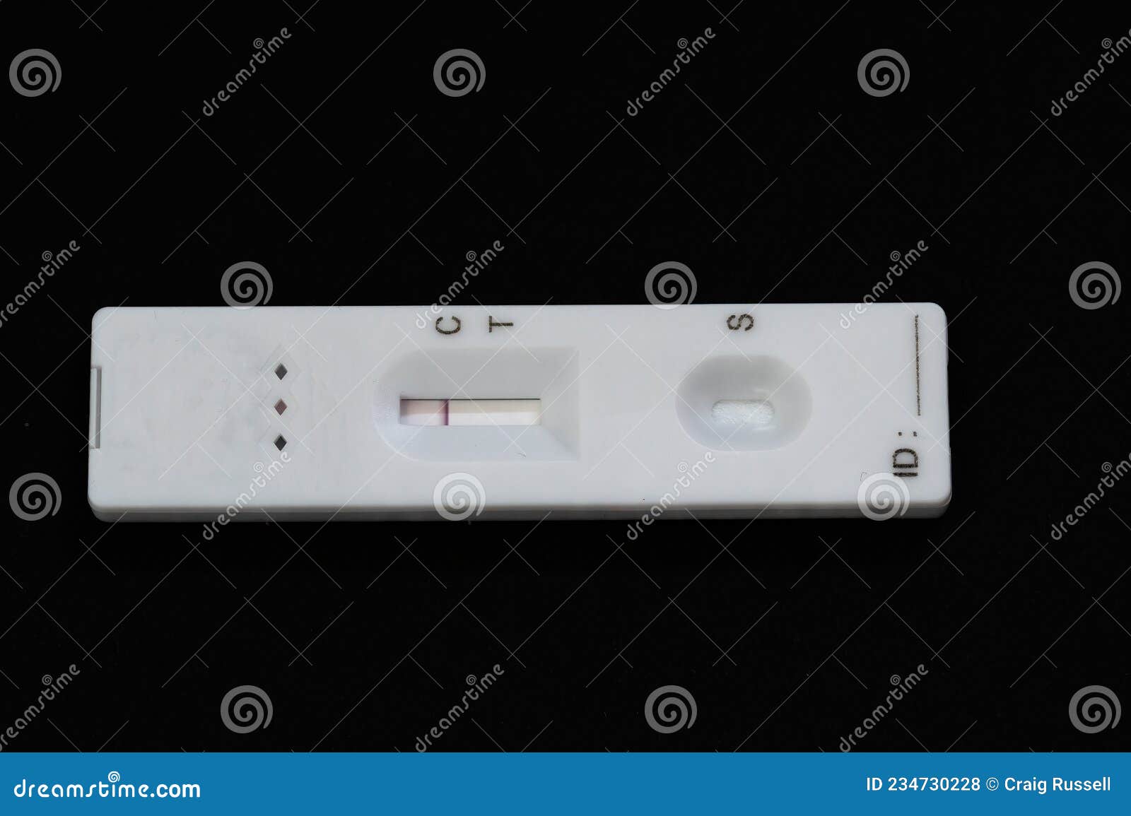 A Covid-19 Rapid Lateral Flow Test Showing a Negative Result Stock ...