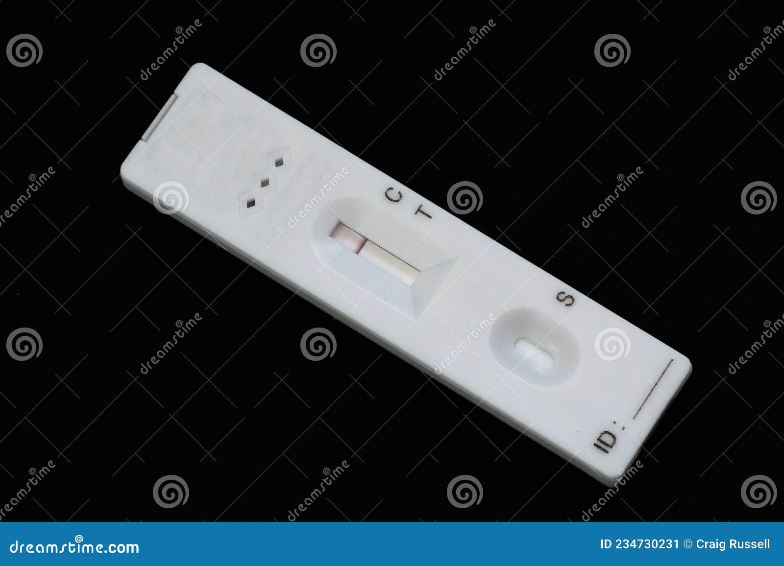 A Covid-19 Rapid Lateral Flow Test Showing a Negative Result Stock ...