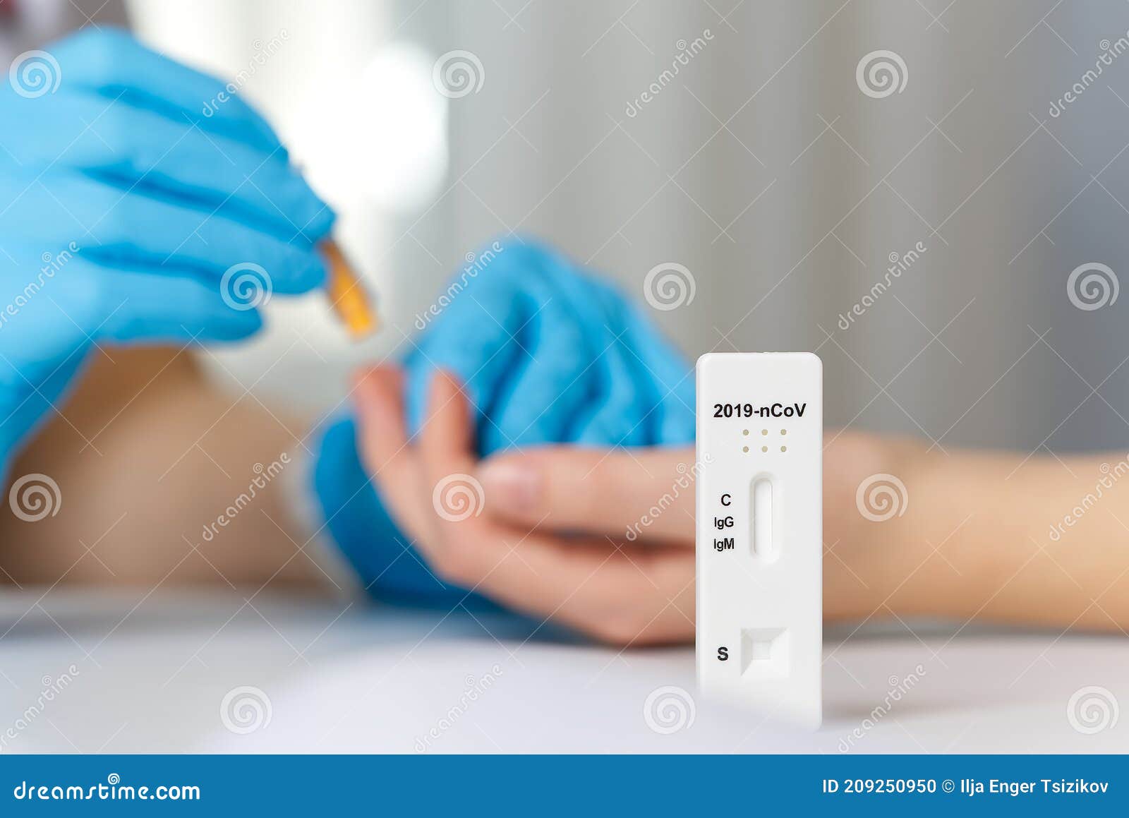 Covid-19 Rapid Test. Testing Patient Using Rapid Test Device for COVID ...