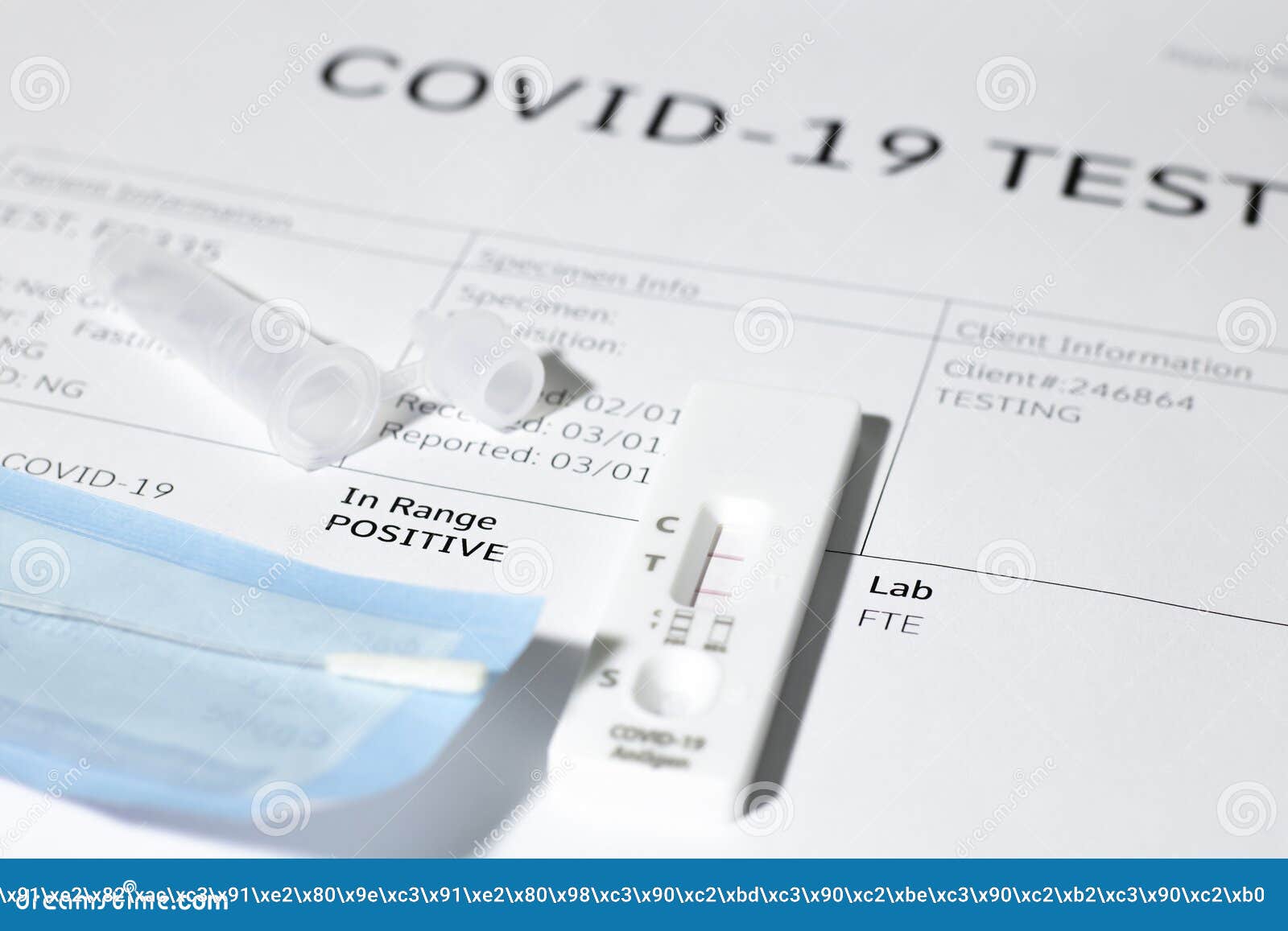 Covid-19, COVID-19 Rapid Testing Device, Positive Result and Test ...