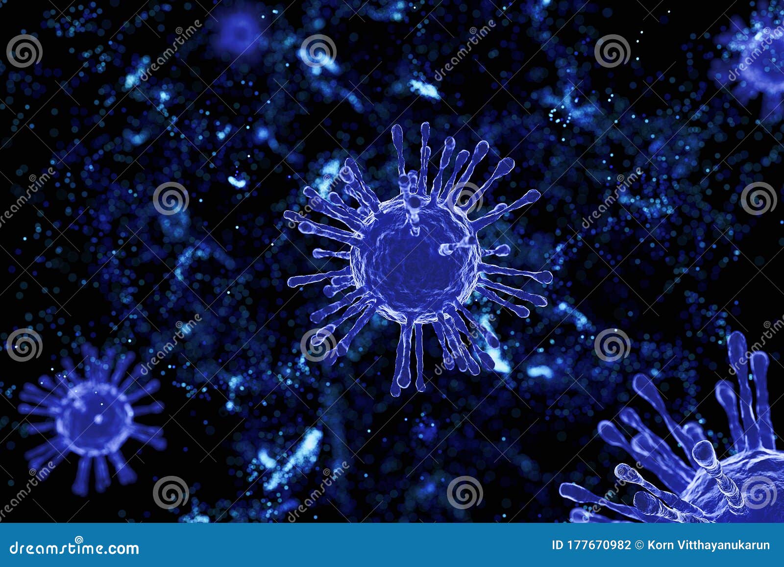 Covid Sars Mers Virus 3D Illustration Concept Design Render for ...