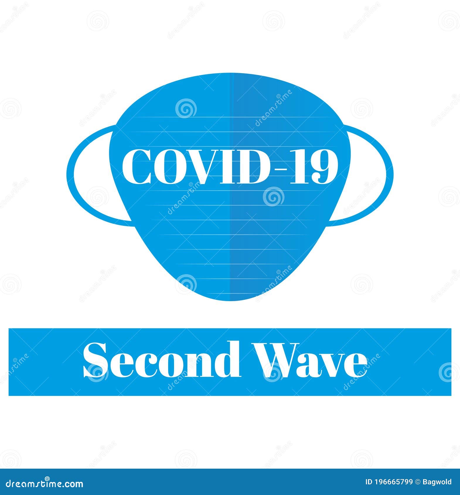 Covid-19 Second Wave Please Wear Your Mask Vector Illustration On A ...