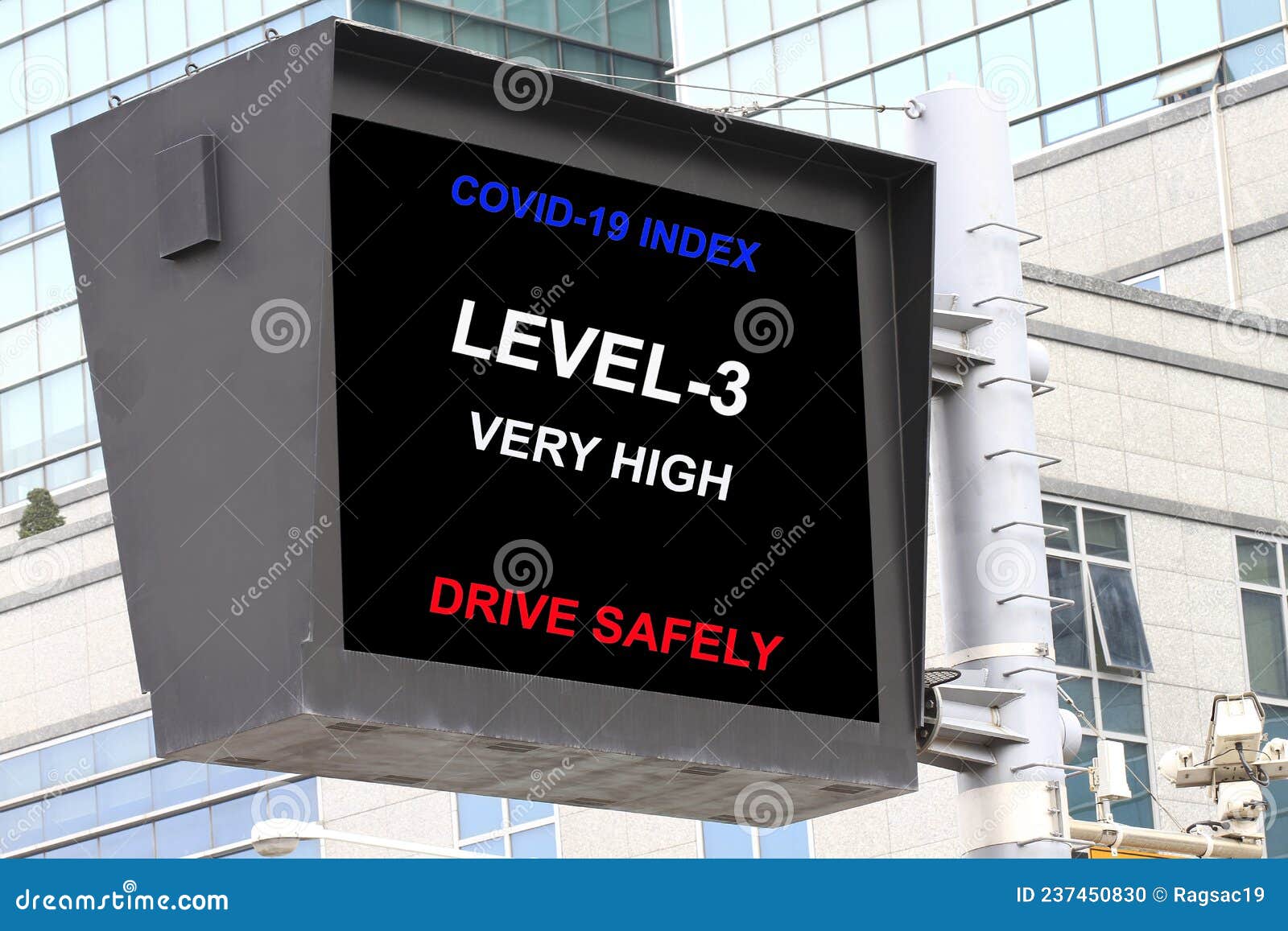Covid-19 Sign Virus Sign Very High Stock Photo - Image of driving, road ...