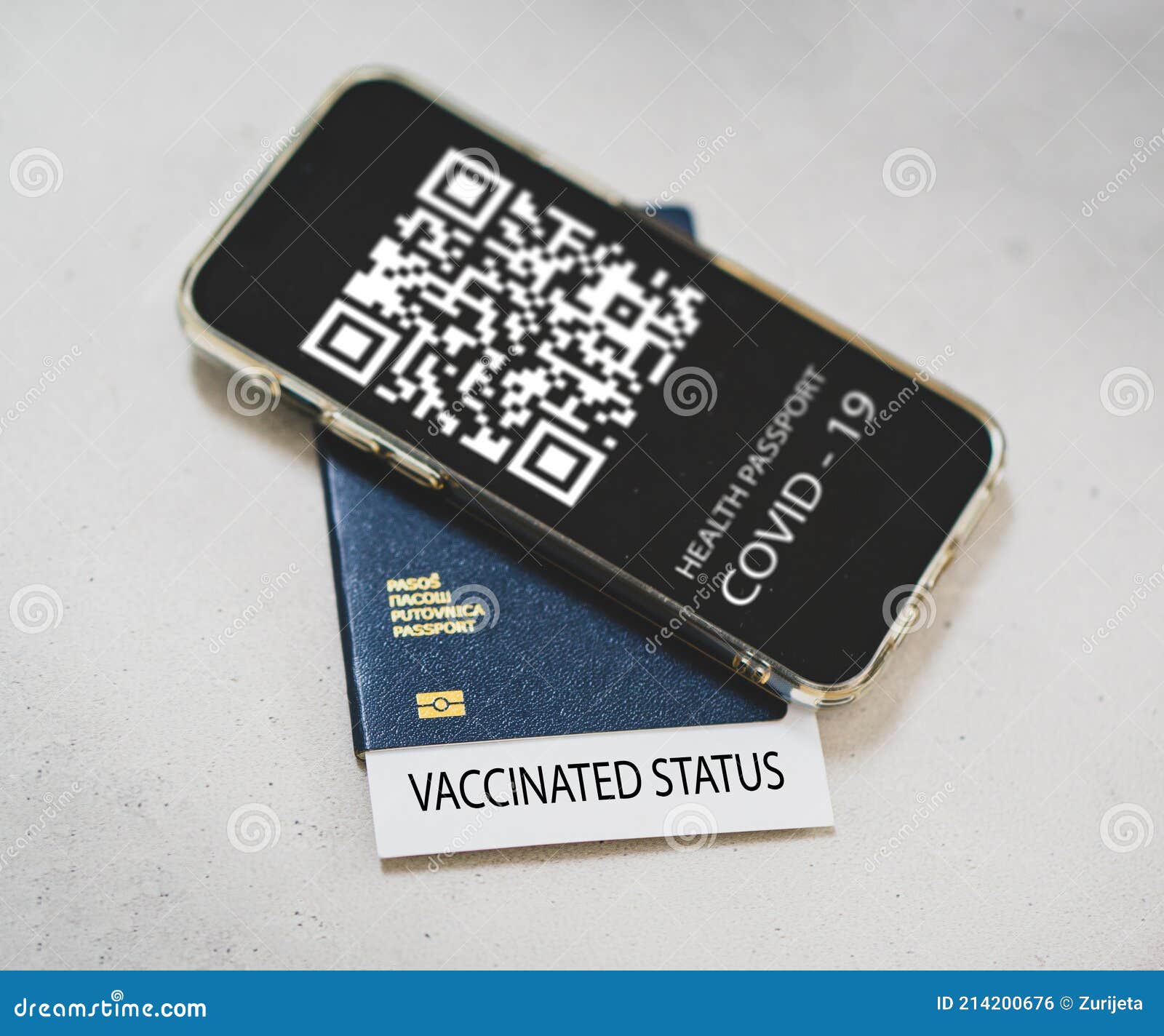 Covid-19 Smartphone QR Code Passport, High Quality Photo Stock Photo ...