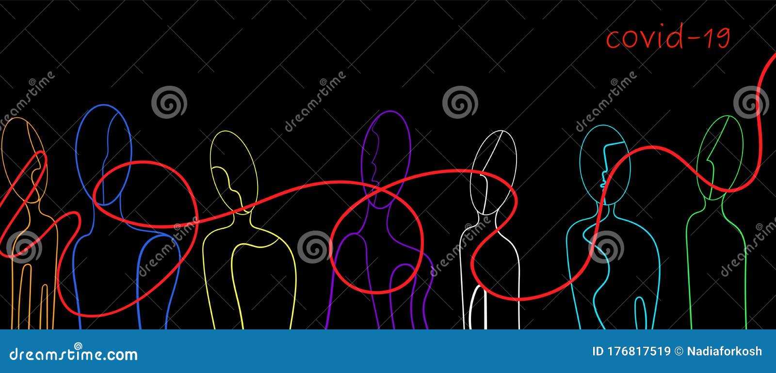 Connect Crowd And Individual Communication Concept. Colorful People ...