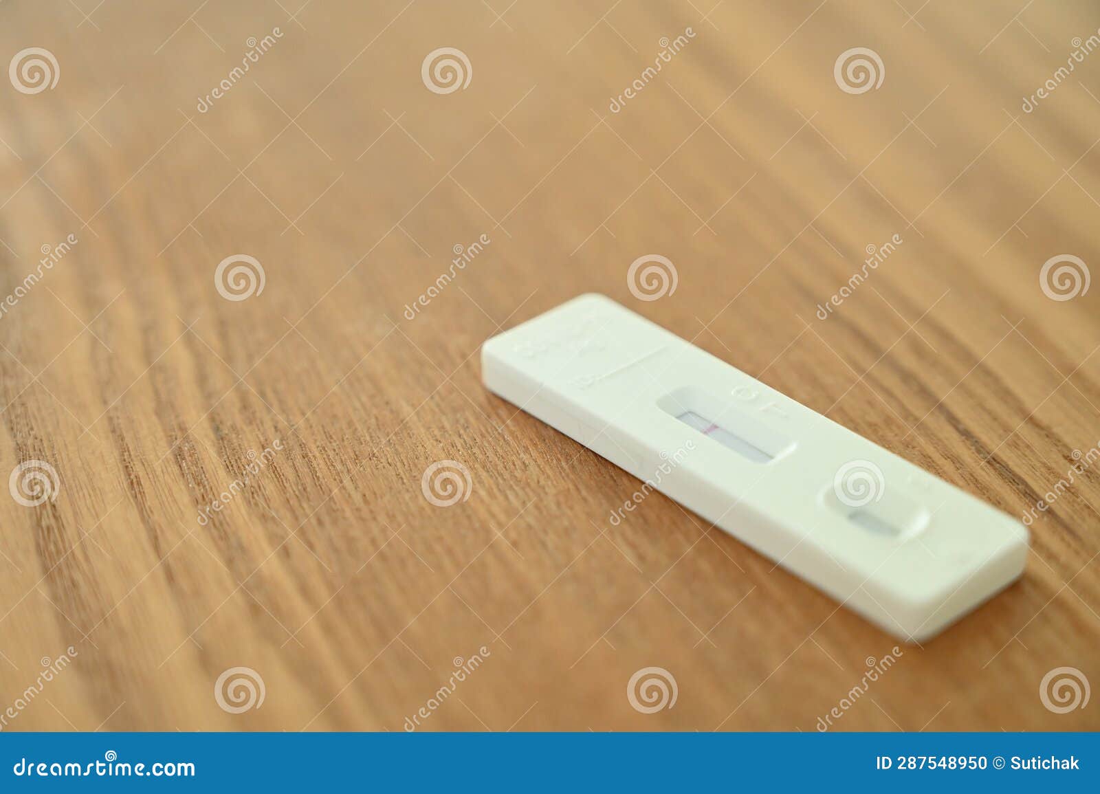 Covid Test Kit on Wood Table Background Stock Photo - Image of corona ...