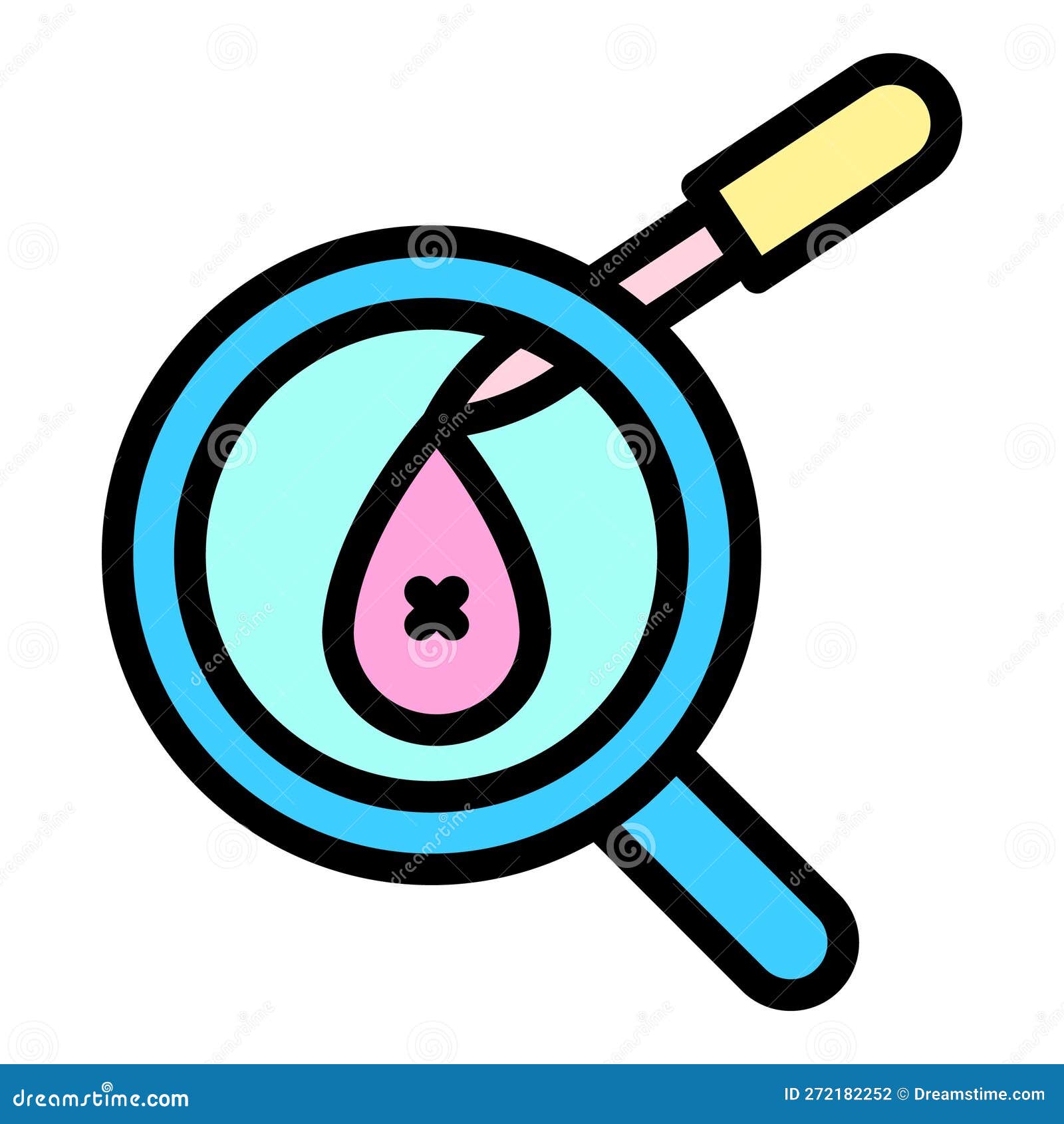 Covid Test Lab Dropper Icon Vector Flat Stock Vector - Illustration of ...