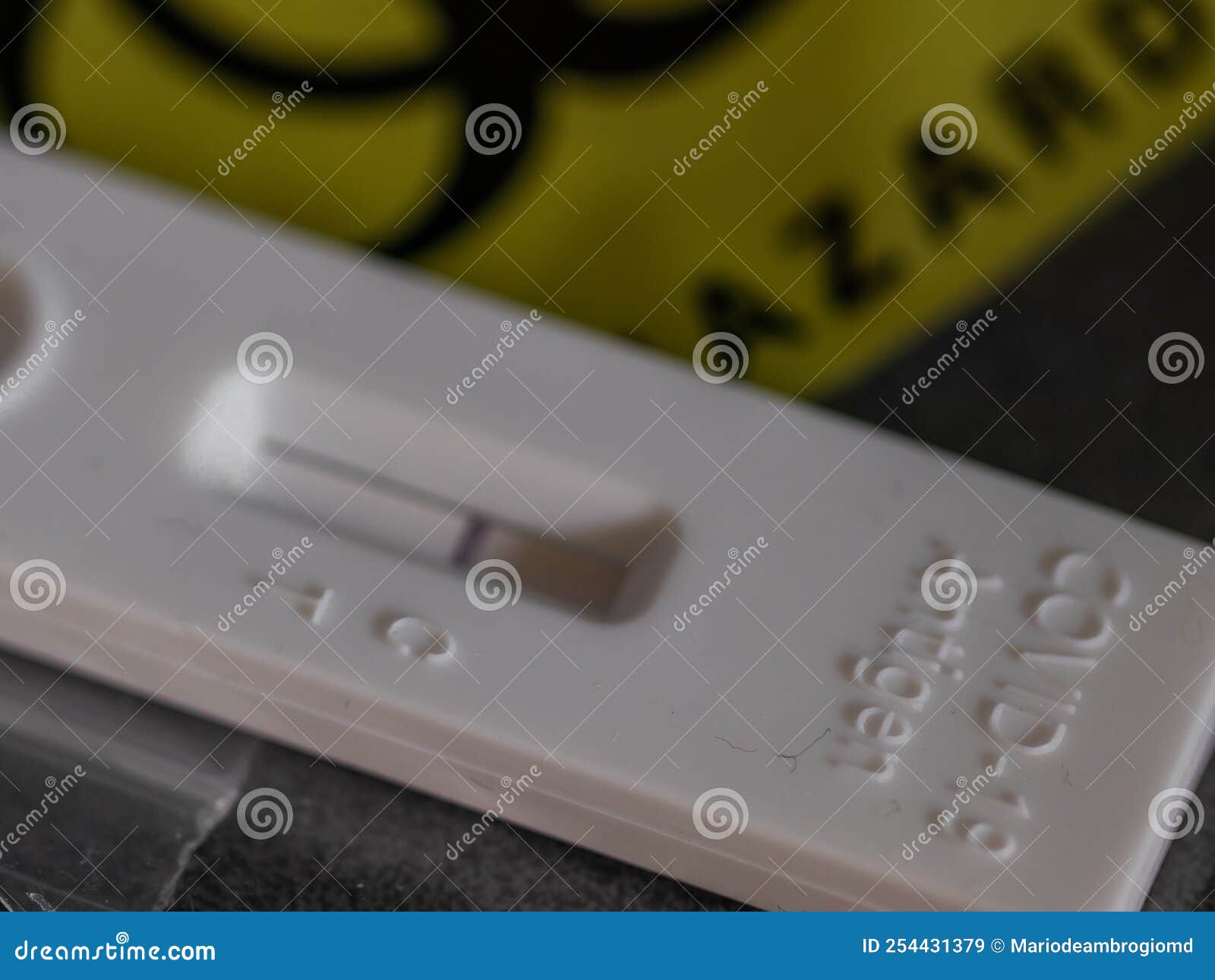 Covid 19 Test Showing a Negative Result Stock Image - Image of ...