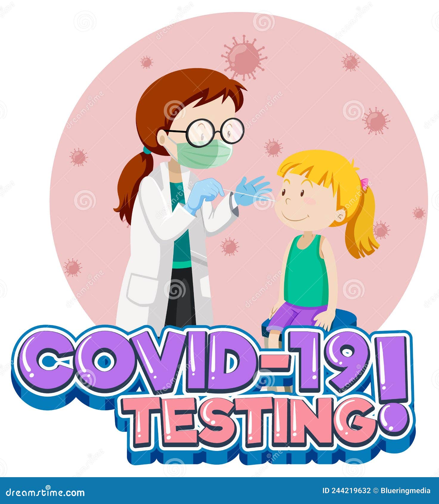 Covid 19 Testing with Antigen Test Kit Stock Vector - Illustration of ...