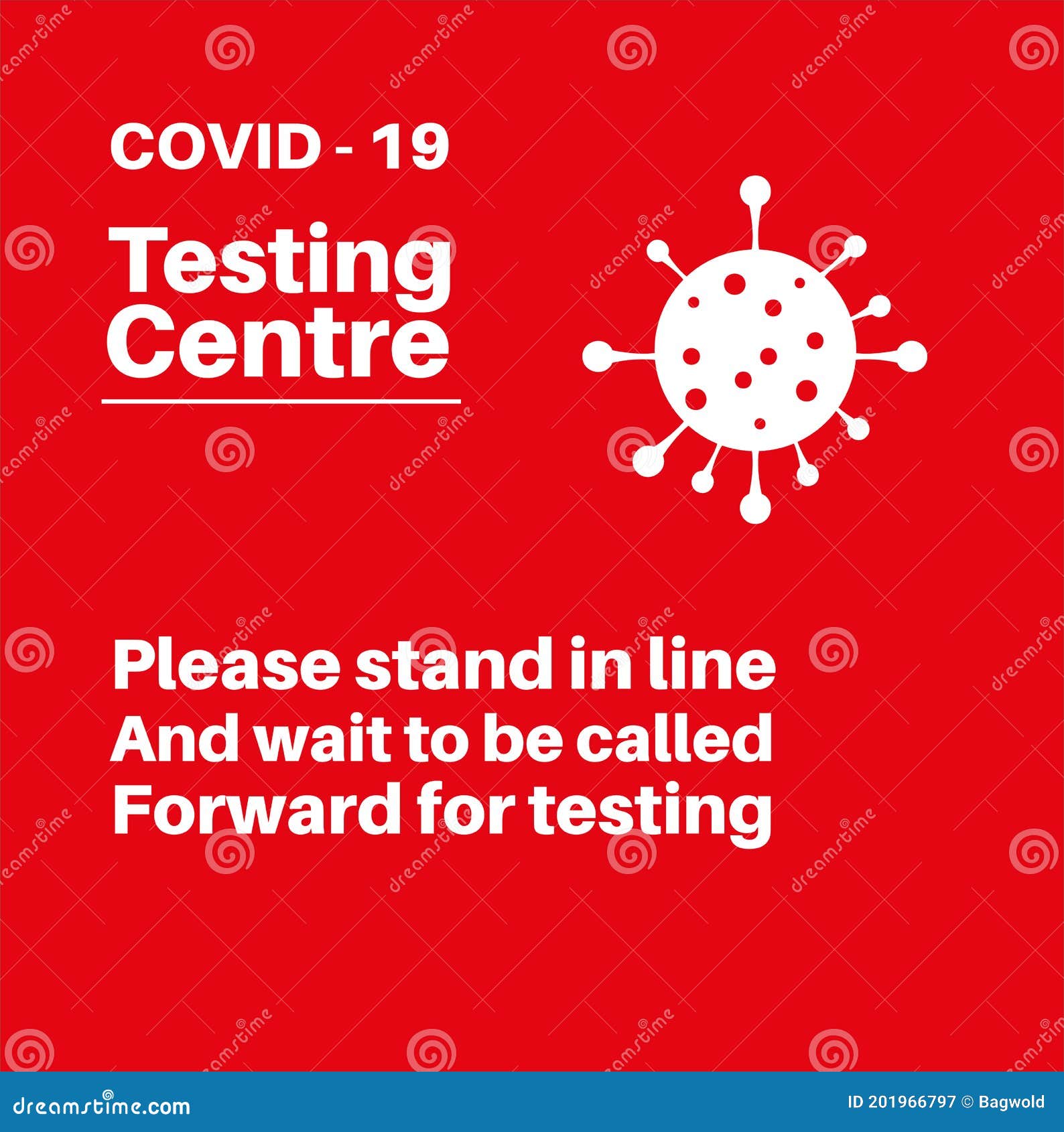 Covid Testing Centre Please Wait In Line To Be Called Forward For ...