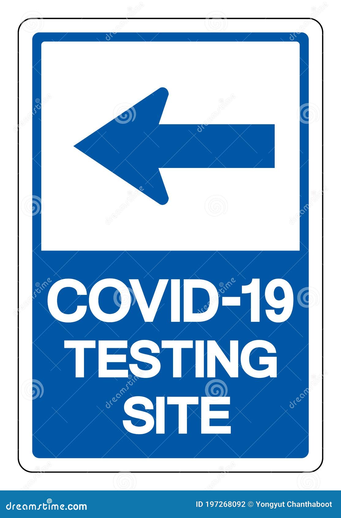 COVID-19 Testing Site Symbol Sign, Vector Illustration, Isolate on ...