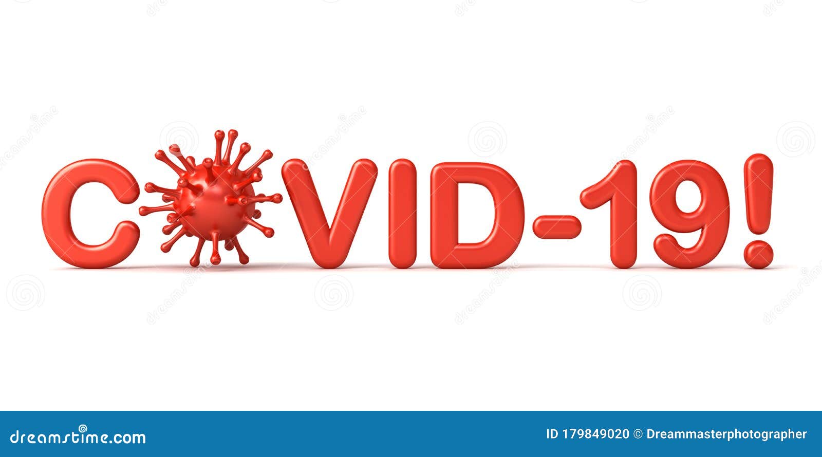 Covid-19 Text or Coronavirus Warning Isolated on White Background Stock ...