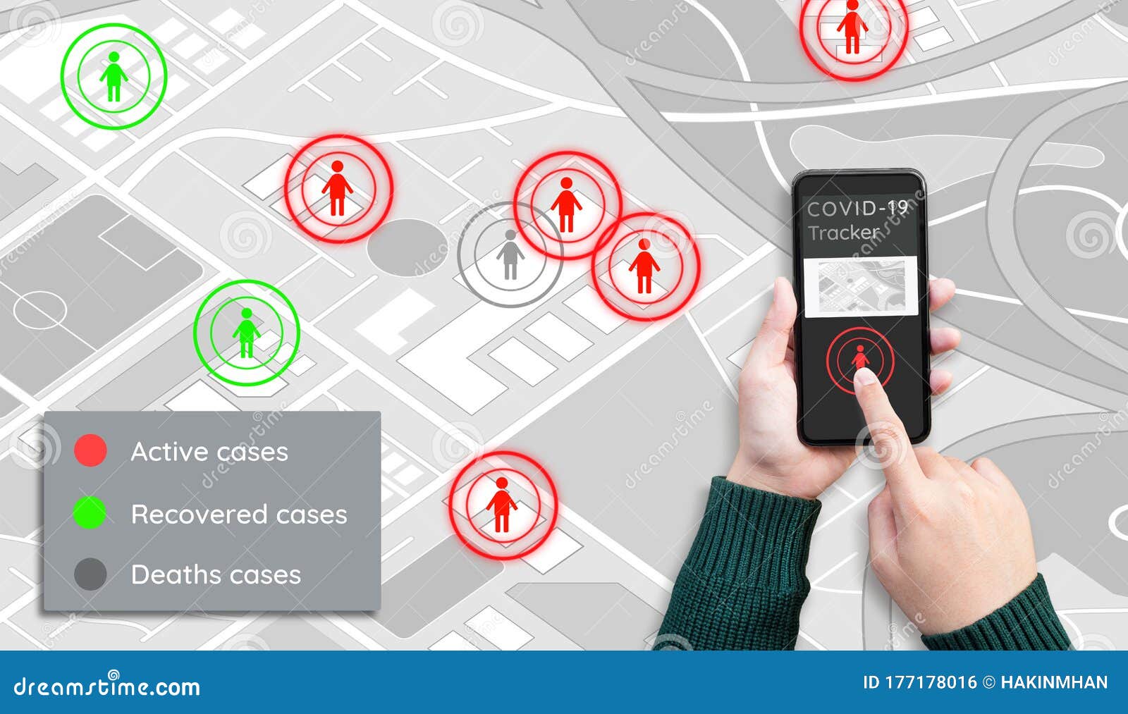 Covid-19 Tracker Application.Protect Yourself.health and Medical. Virus ...