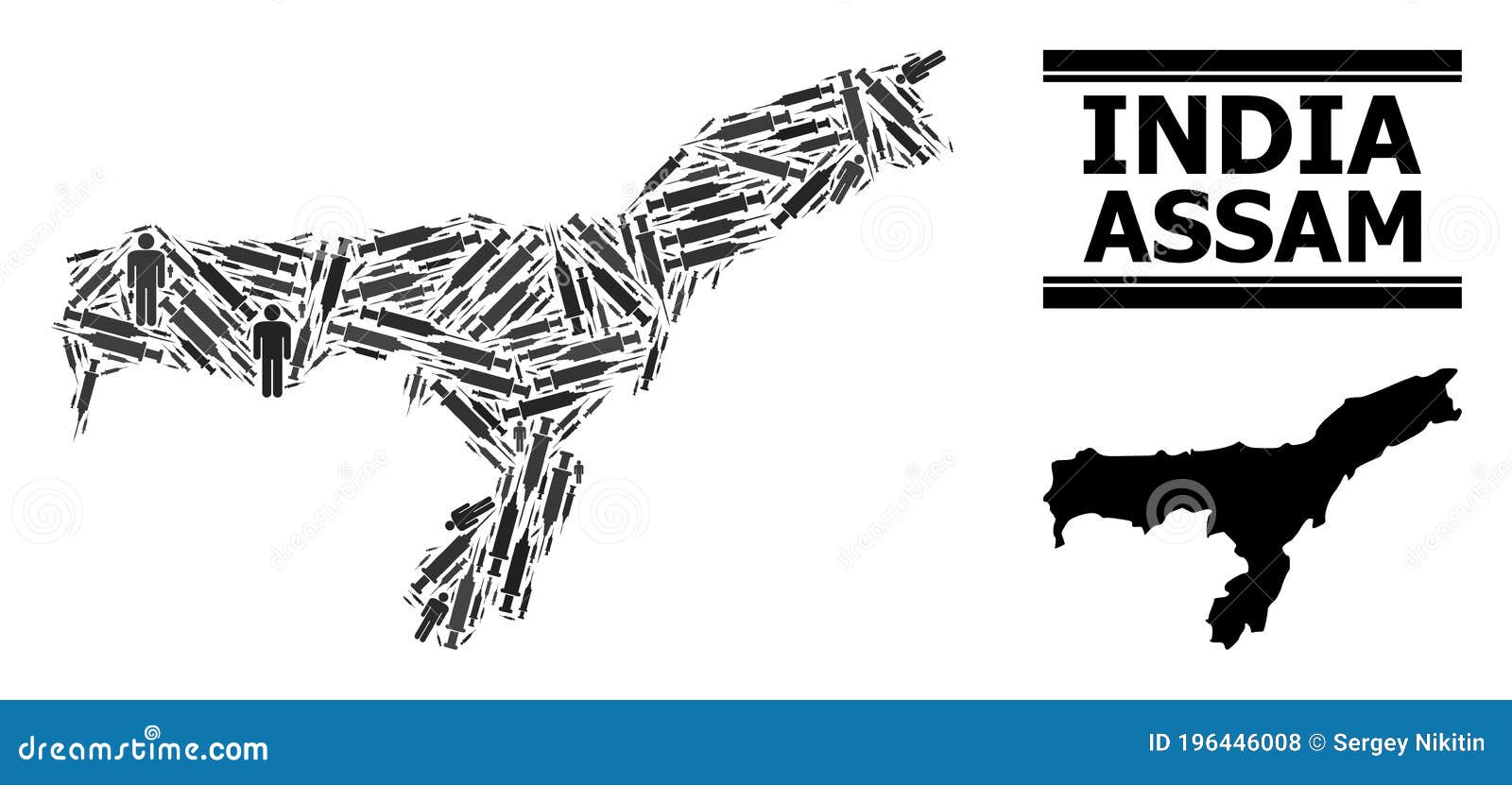 Assam Map. Political And Administrative Map Of Assam With Districts ...