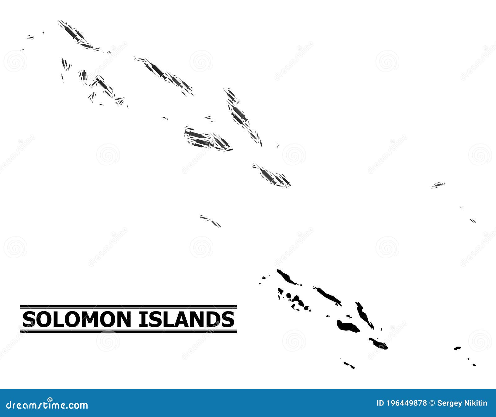 Political Map Of Solomon Islands Isolated On Transparent Background ...