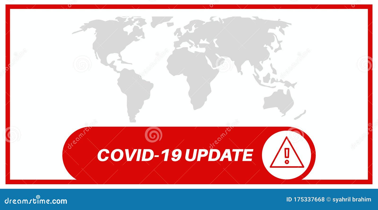 Covid-19 Update with Grey World Map Background. Stock Photo - Image of ...