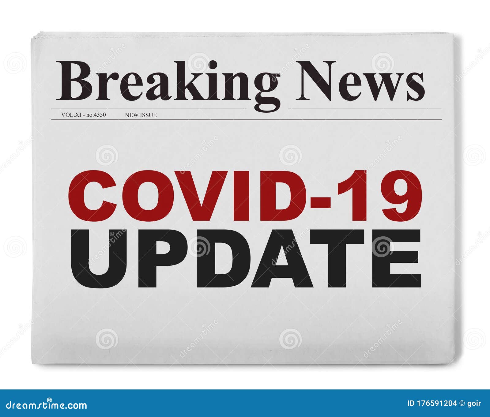 Covid-19 update headline stock photo. Image of disease - 176591204