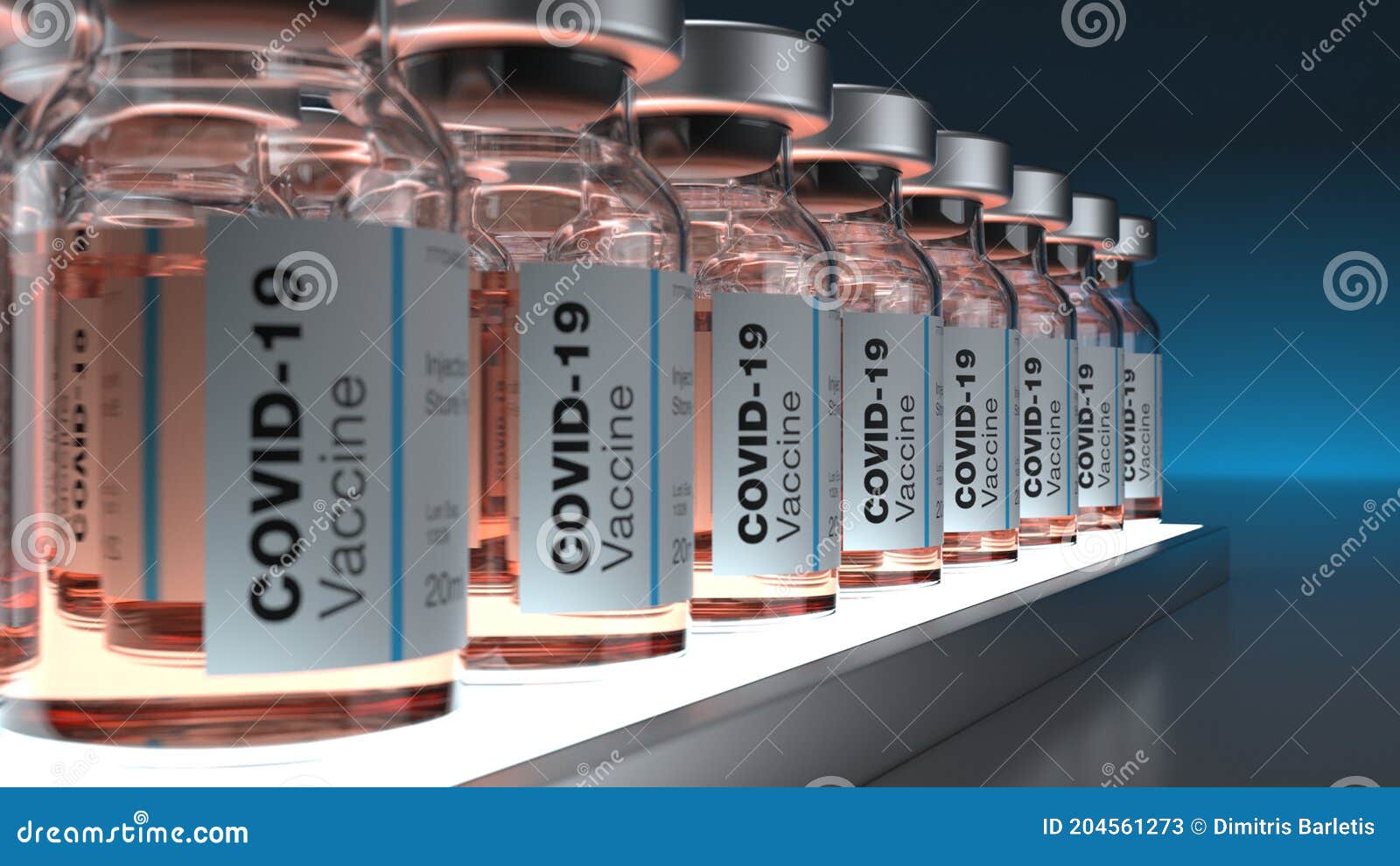 Covid 19 Vaccine Bottles on Abstract Background 3 Stock Image - Image ...