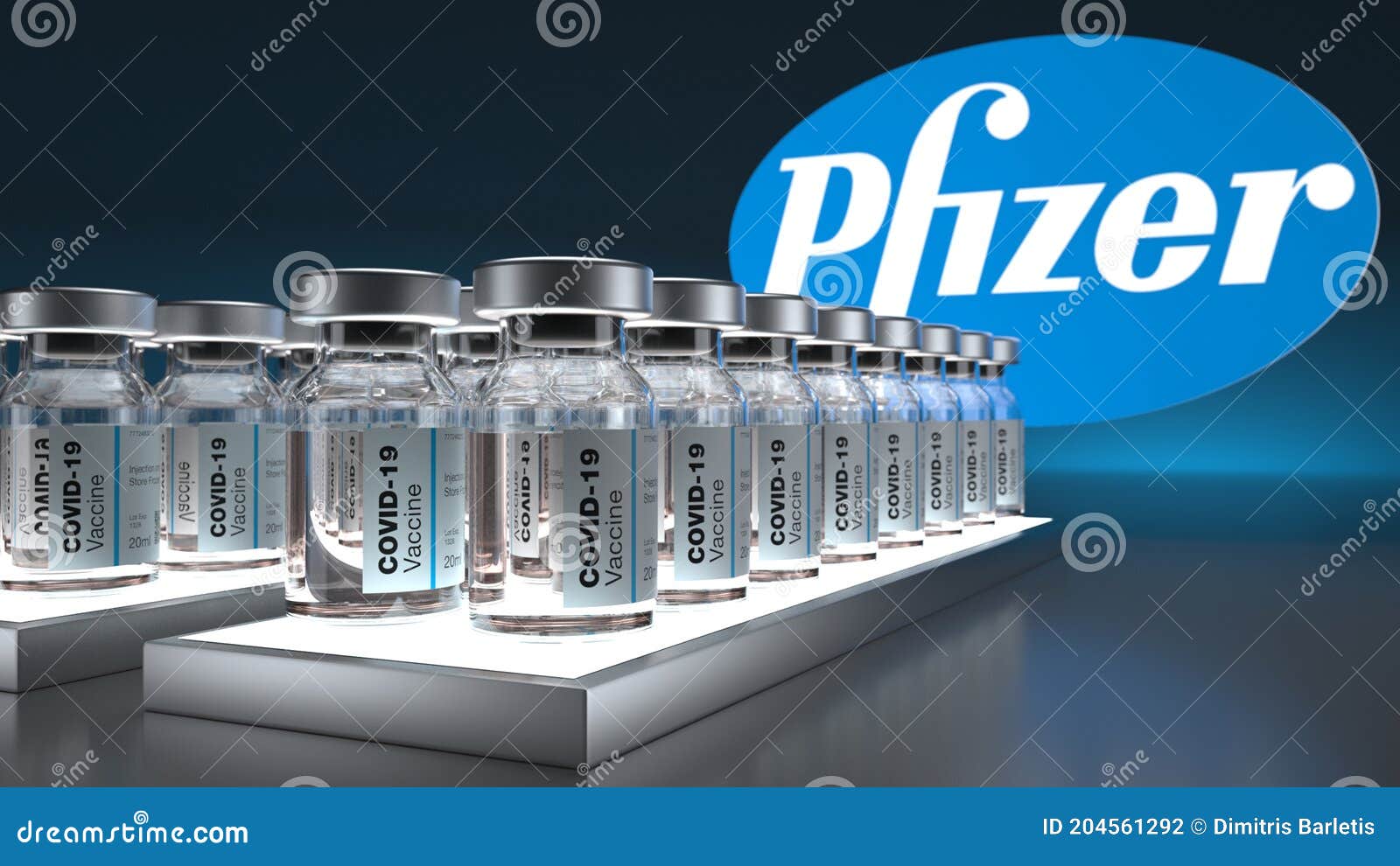 Covid 19 Vaccine Pfizer Bottles on Abstract Background Editorial ...