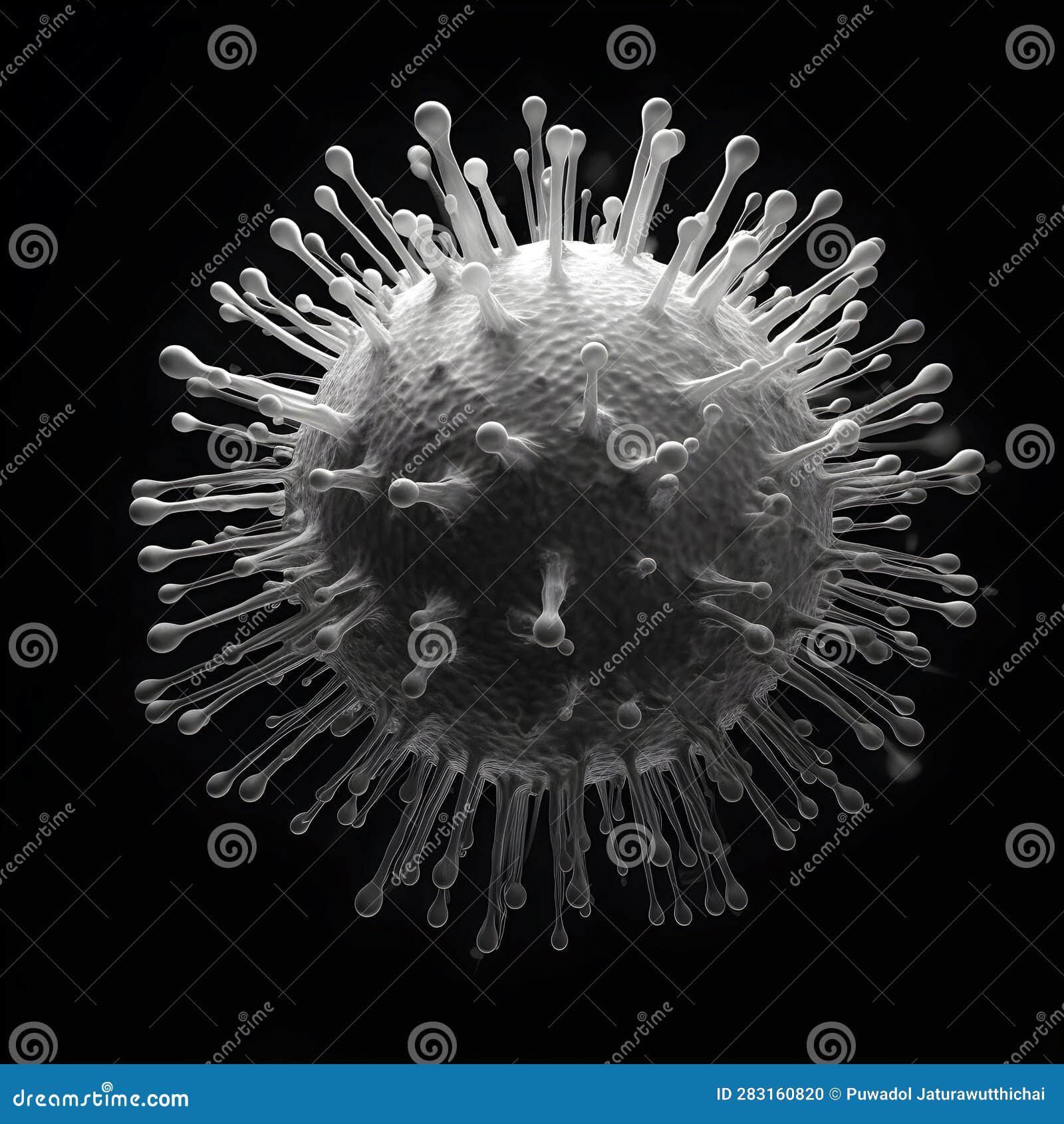 COVID19 Virus . Electron Microscopic View Stock Illustration ...