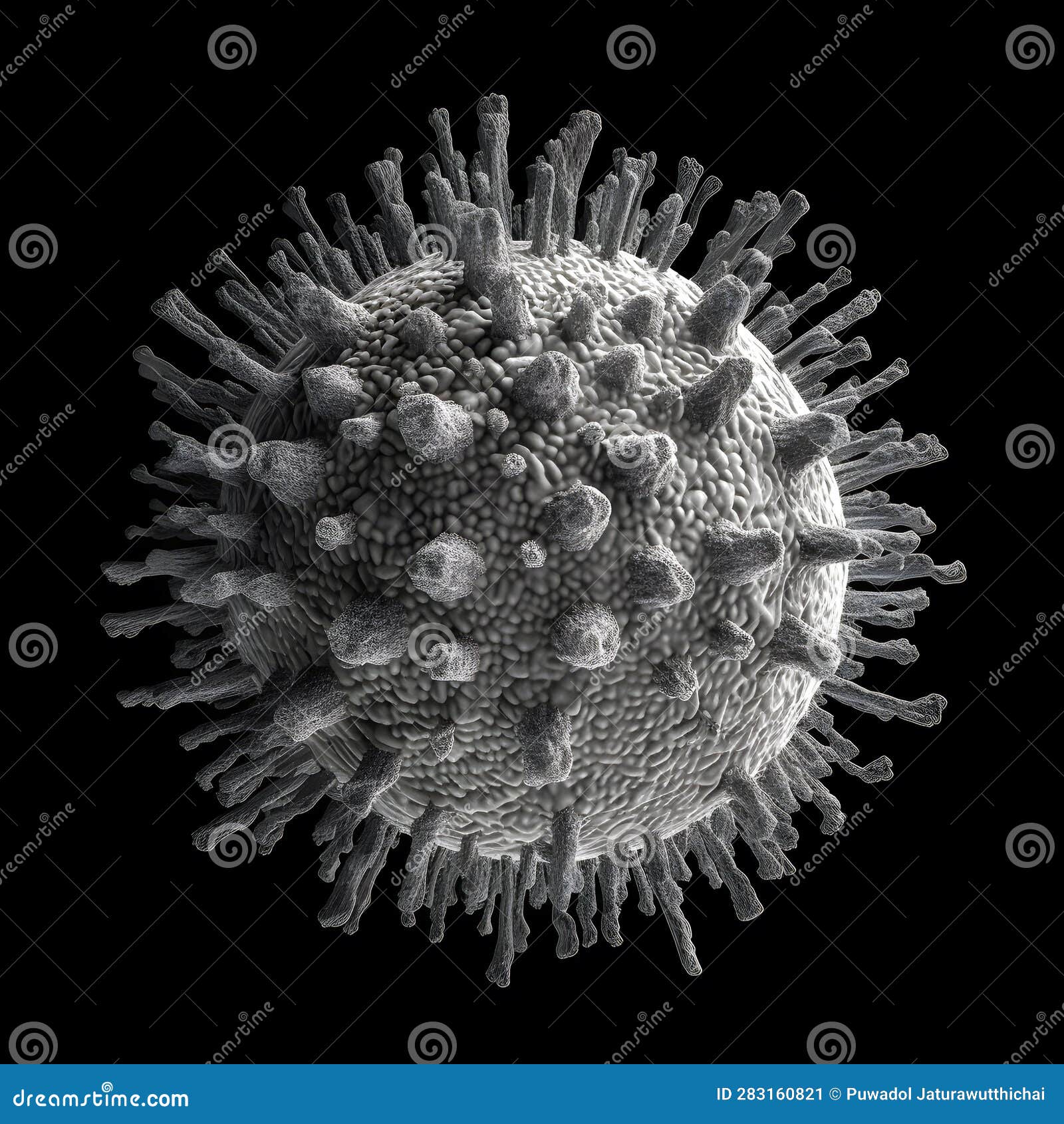 COVID19 Virus . Electron Microscopic View Stock Illustration ...
