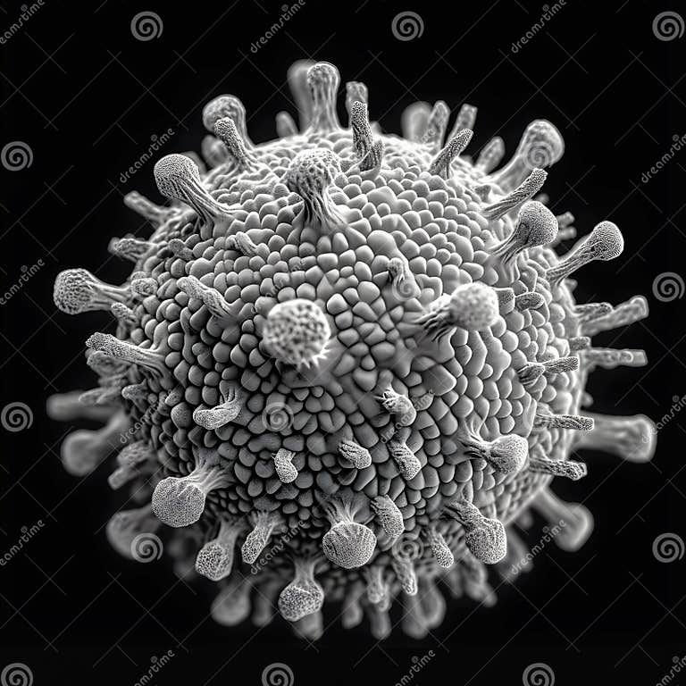 COVID19 Virus . Electron Microscopic View Stock Illustration ...